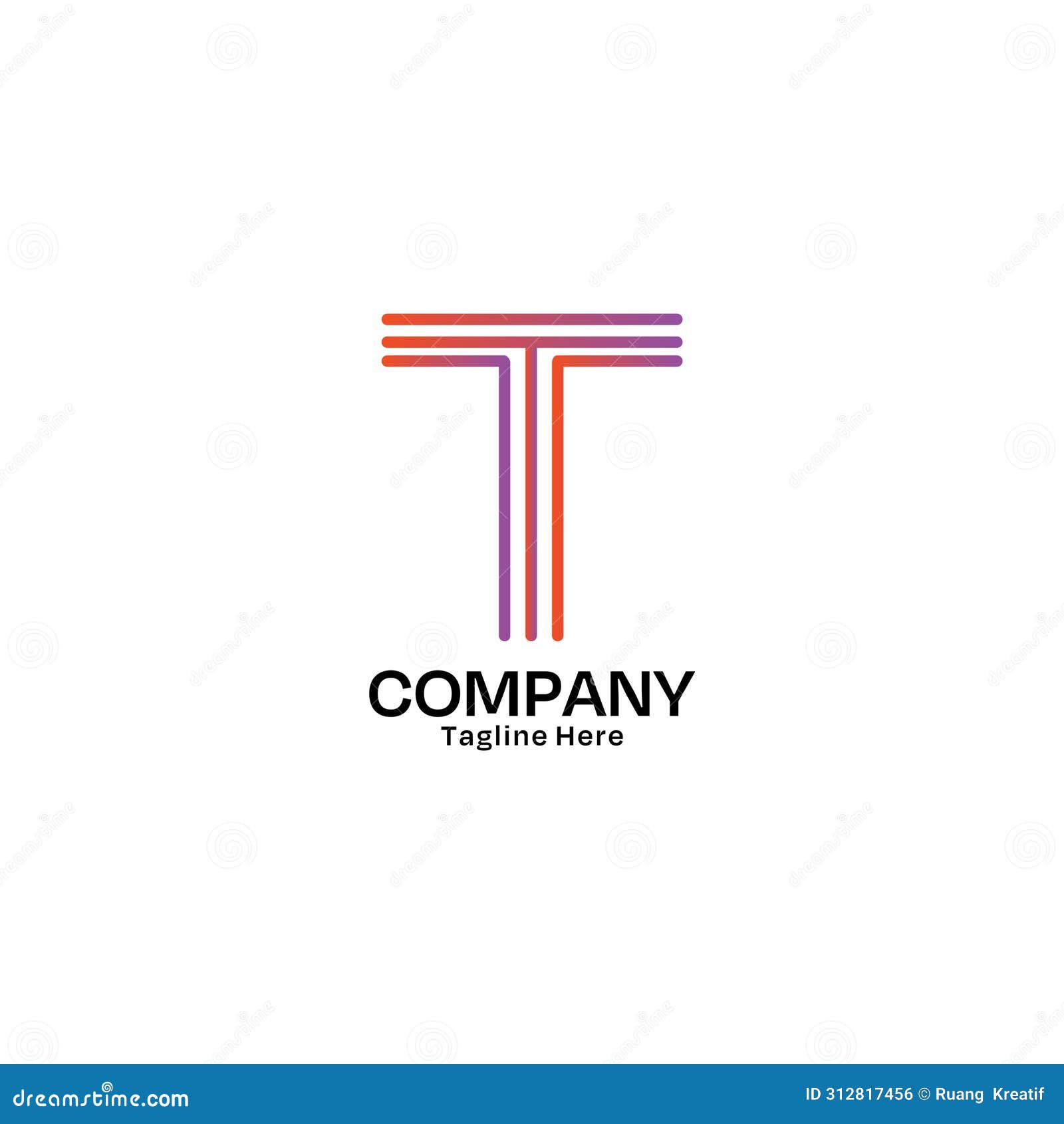 Minimalist Letter T Logo Design Template for Business Stock Vector ...