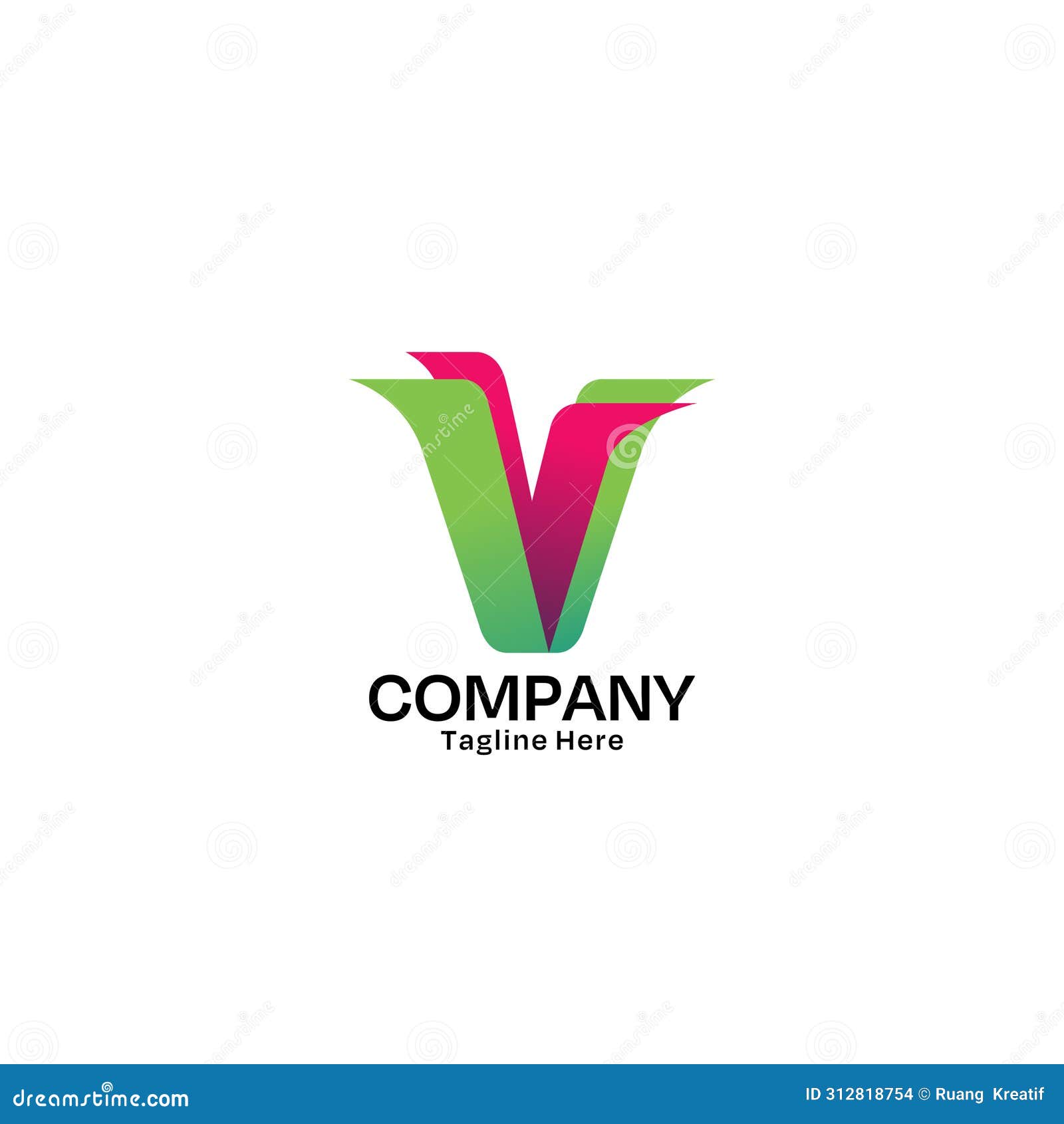Minimalist Letter V Logo Design Templates Stock Vector - Illustration ...