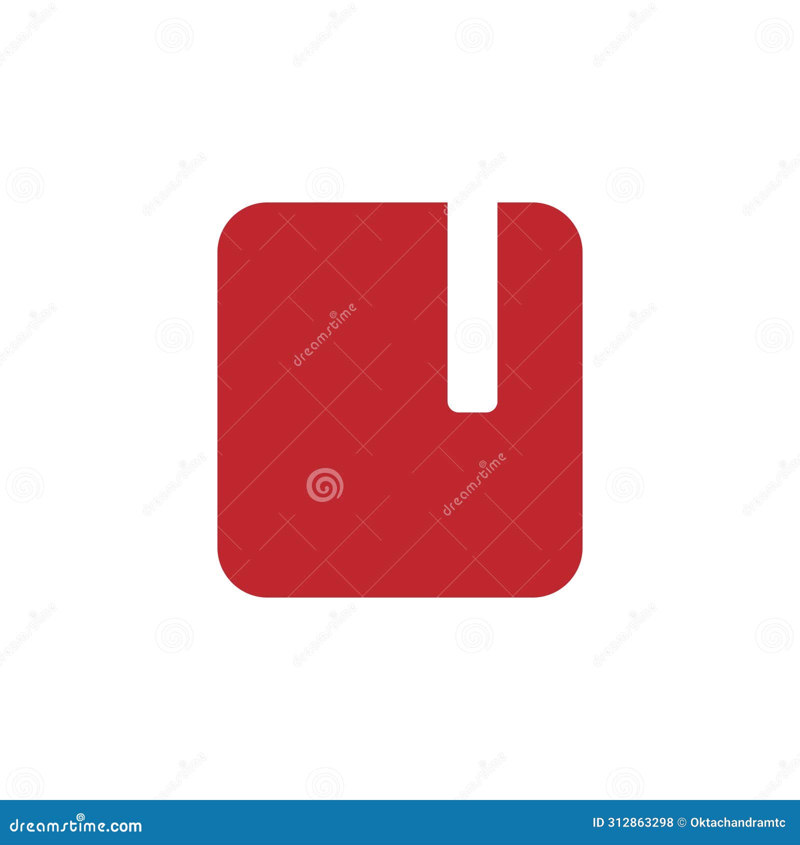 Folder Icon. Flat Design Style. Red Color. Bookmark Symbol. Resource ...
