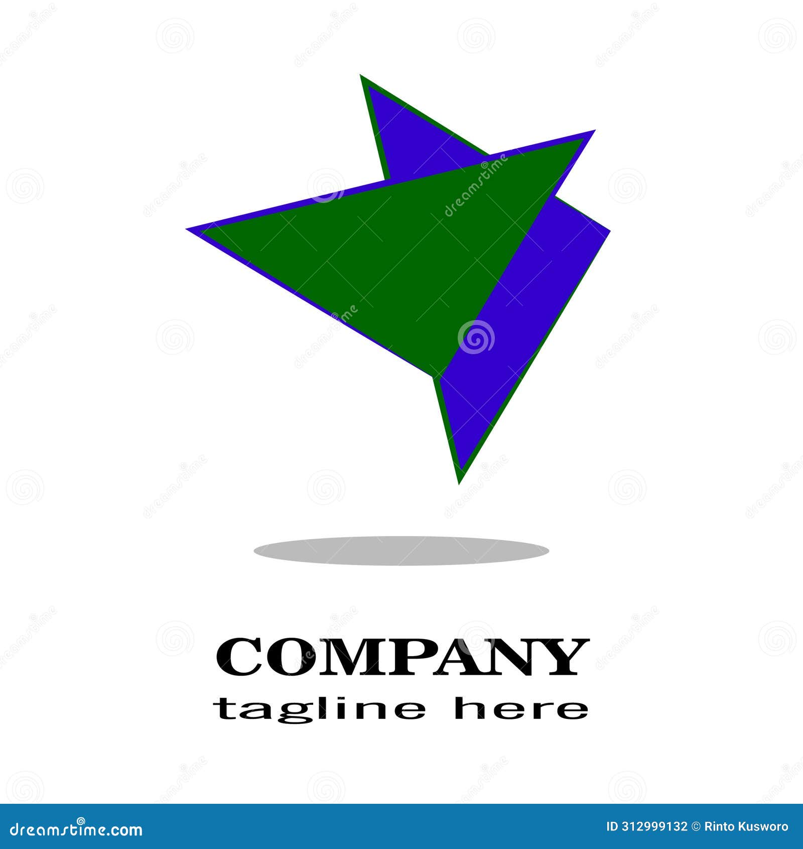 Modern Geometry Logo Design. Blue Green Shape Logo. Triangle Stock Vector - Illustration of ...