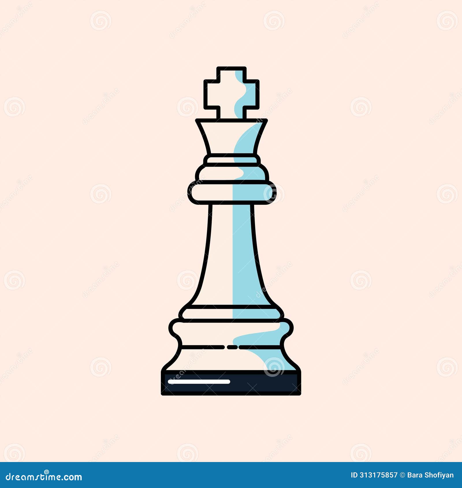 Vector Illustration of the Chess King Symbol Stock Vector ...