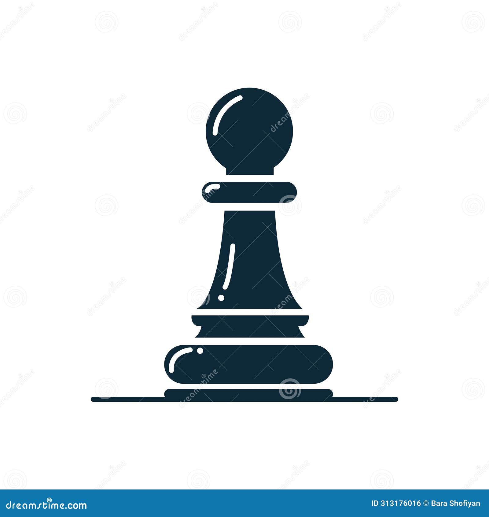 Chess Pawn Vector Design, Icon Illustration Stock Vector - Illustration ...