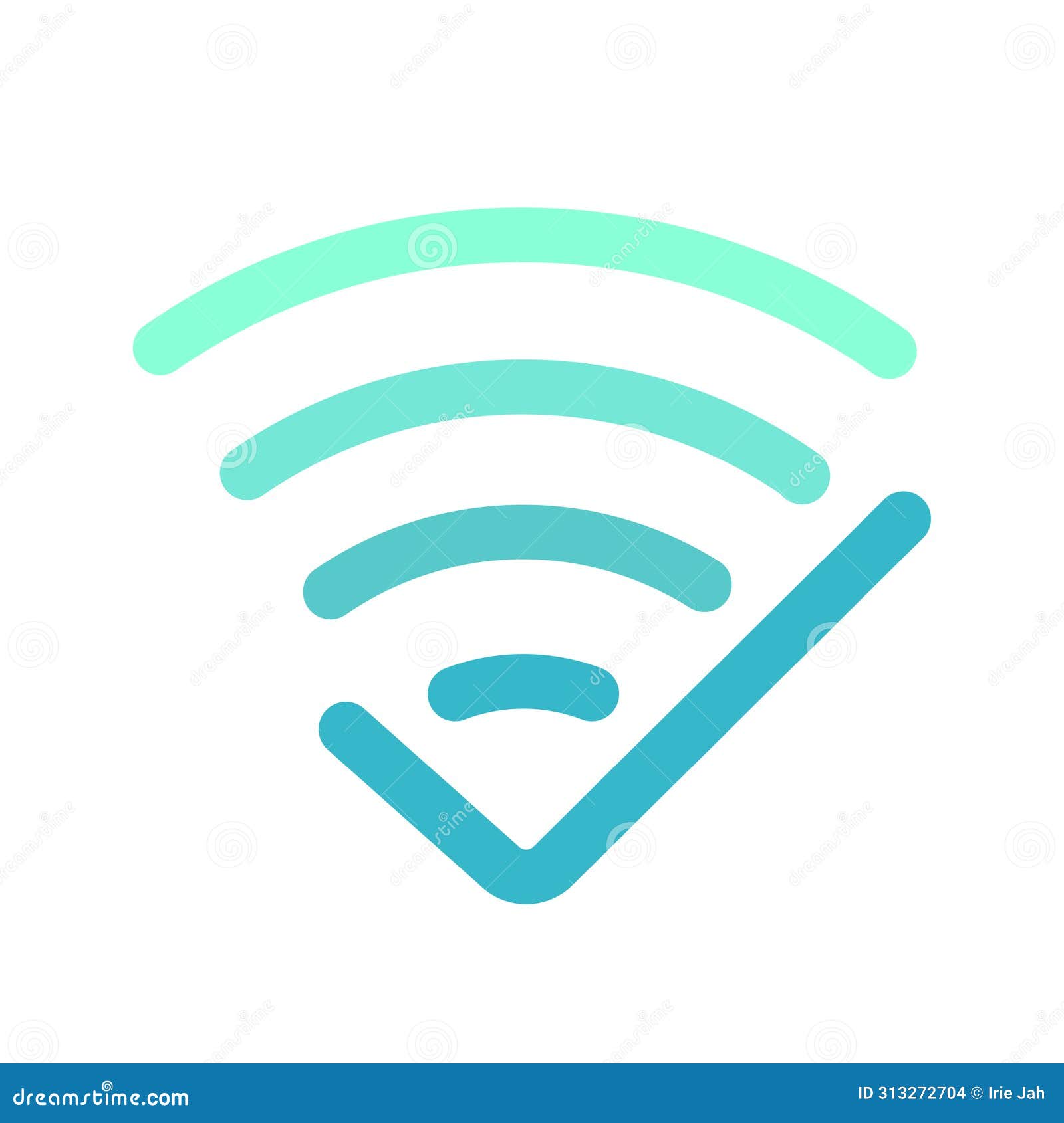 Wireless Connection. Wifi Connected. Simple Line Art Icon. Vector File ...