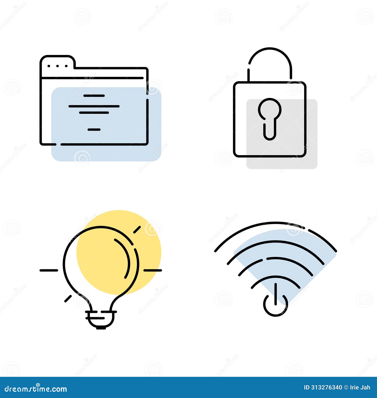 Technologies and Tech Projects. Set of Line Icons. Vector File. Stock ...