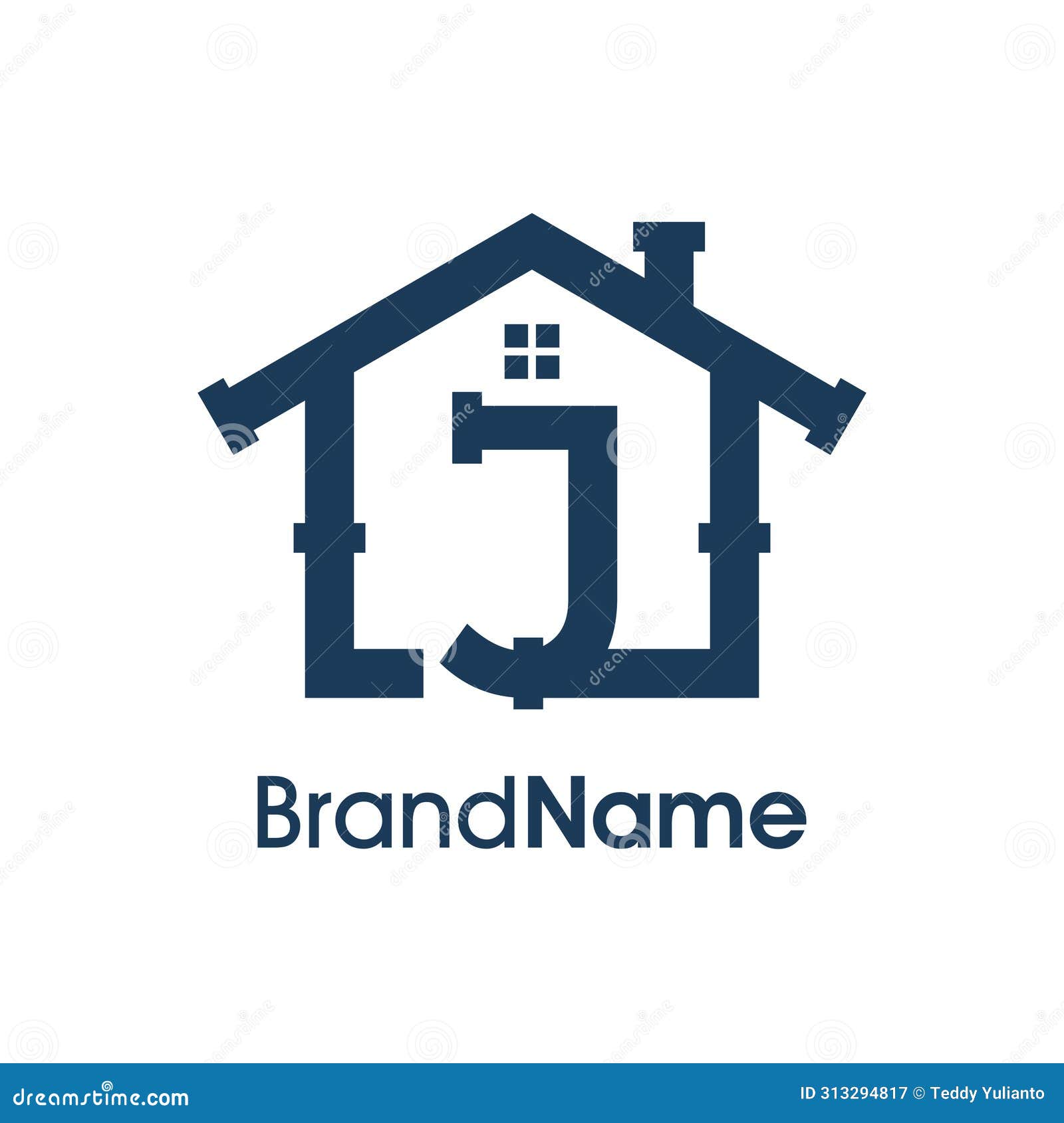 Modern Initial J Home Plumbing Logo Stock Vector - Illustration of ...