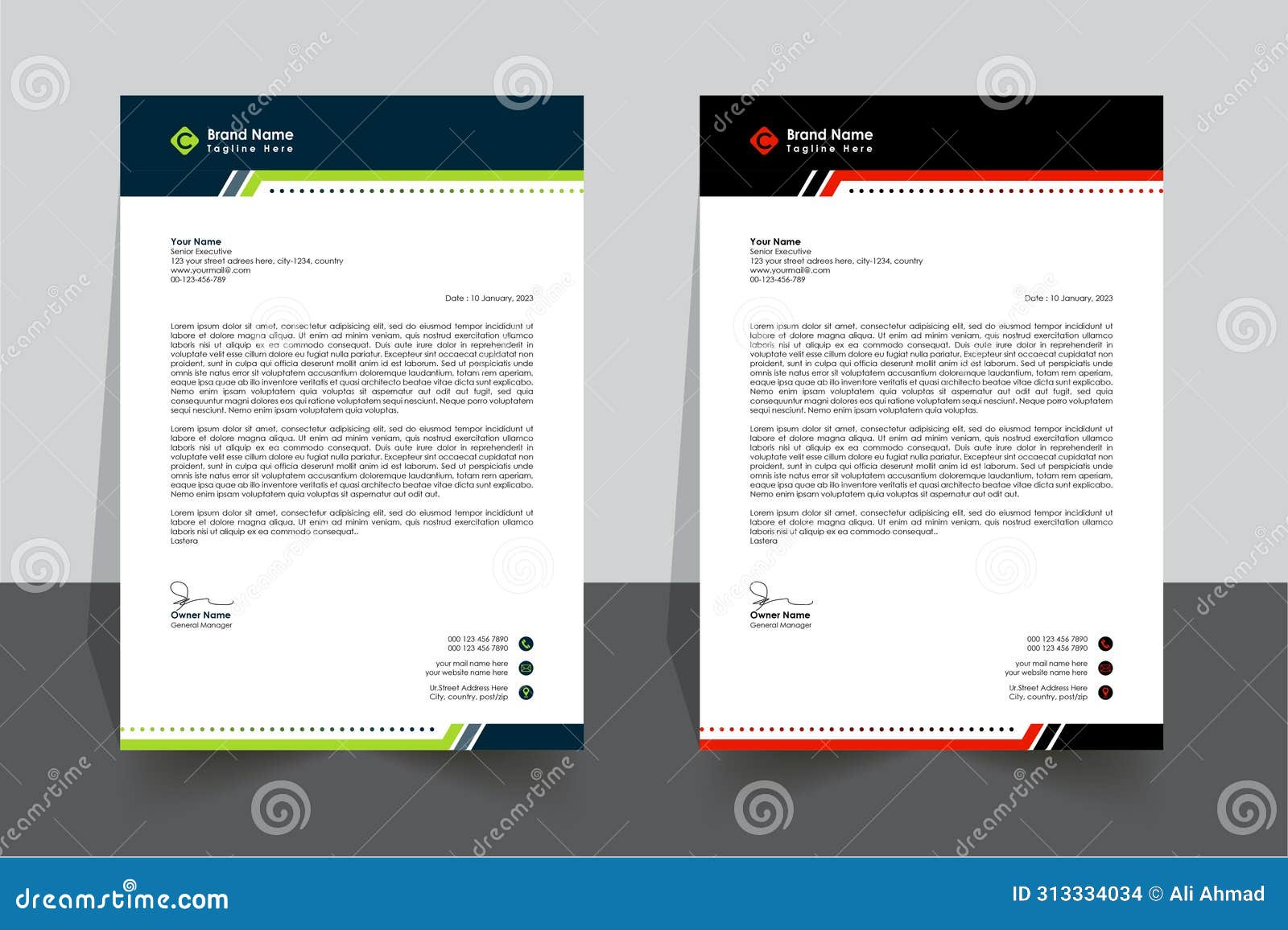 Modern Business Pad Design, Corporate Letterhead Design Template Print ...