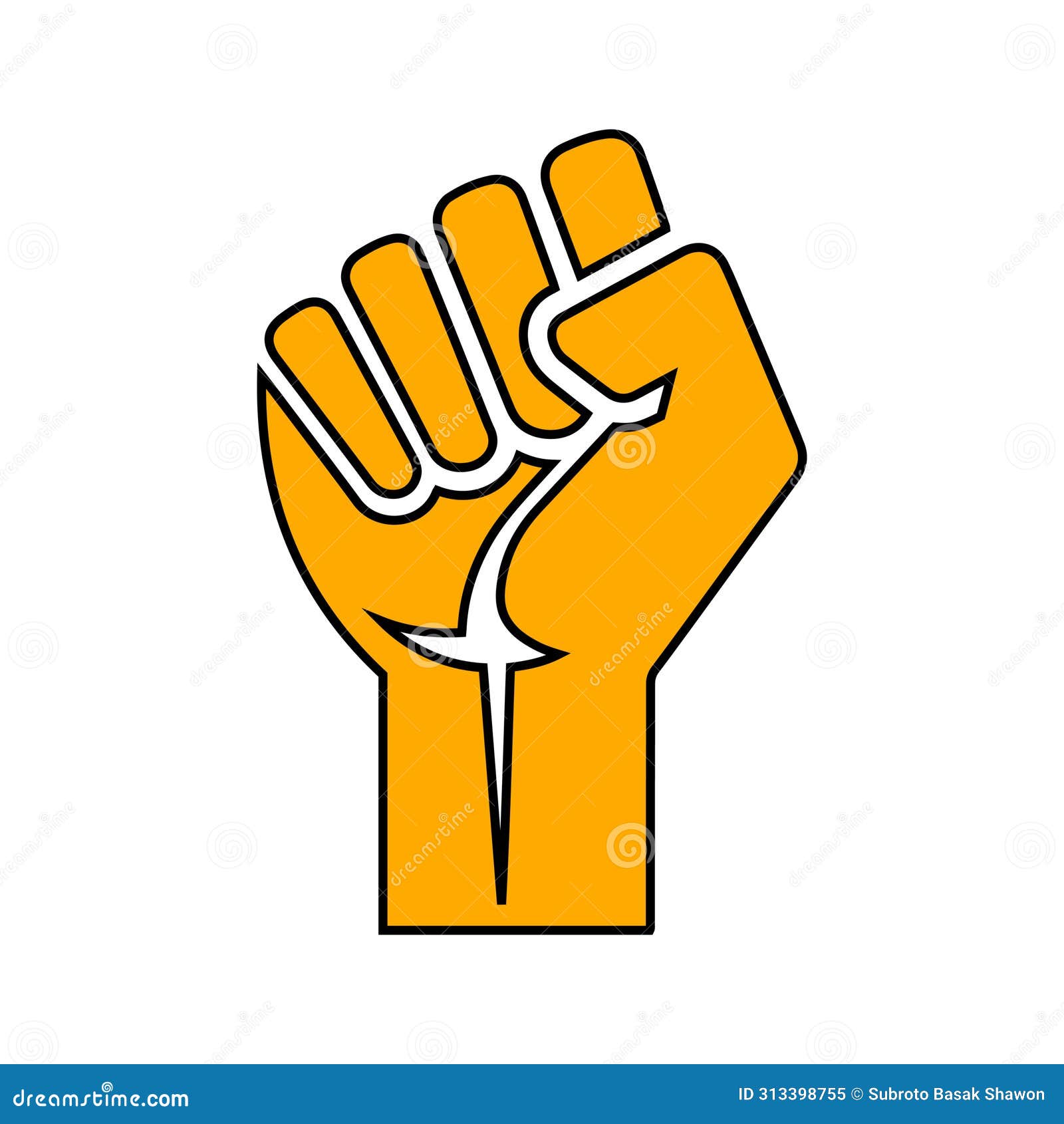 Hands Clenched Power Strength. Stock Vector - Illustration of engraving ...