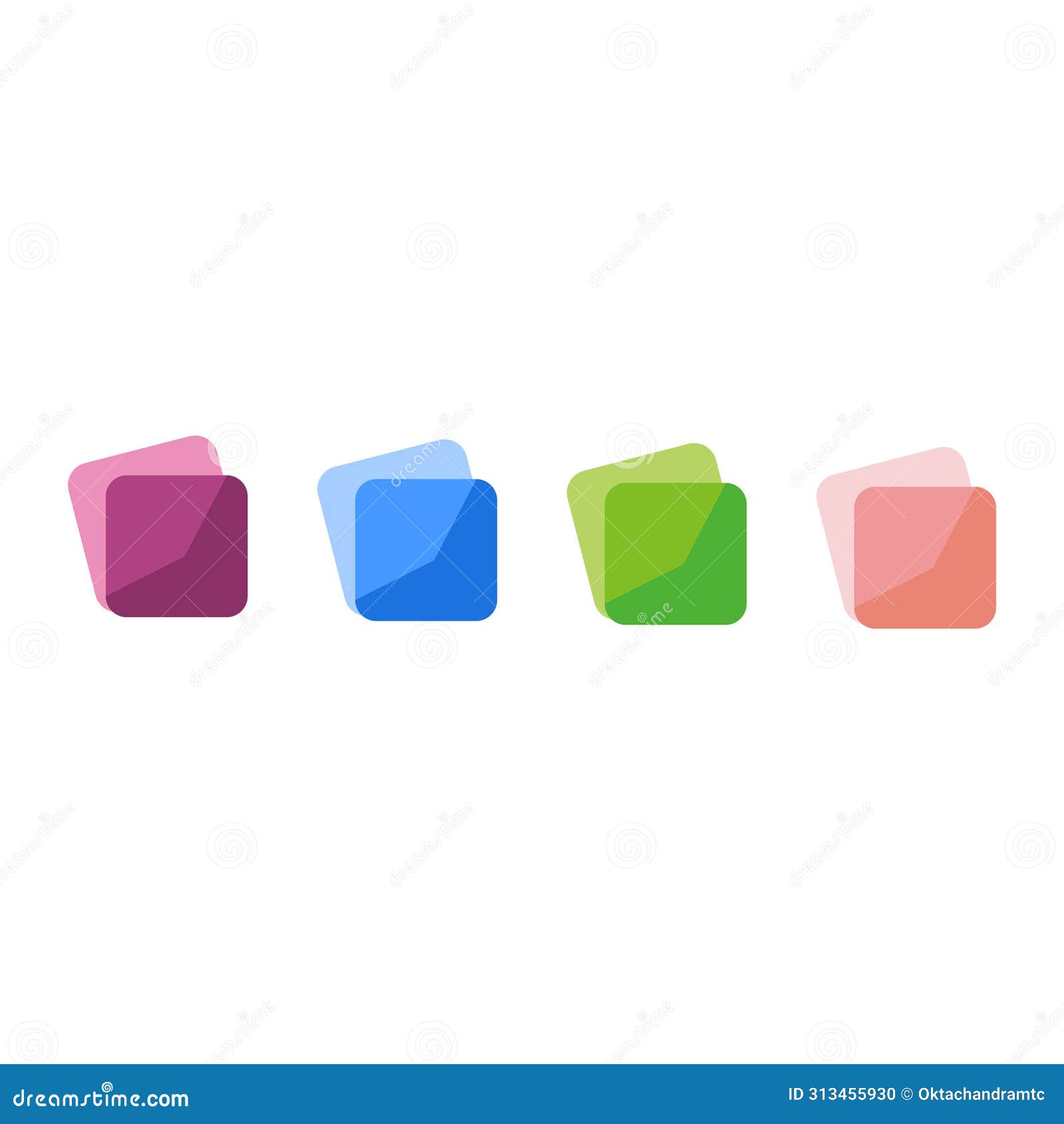 Set of Colorful Abstract Geometric Shapes on a White Background. Resource Graphic Element Icon ...