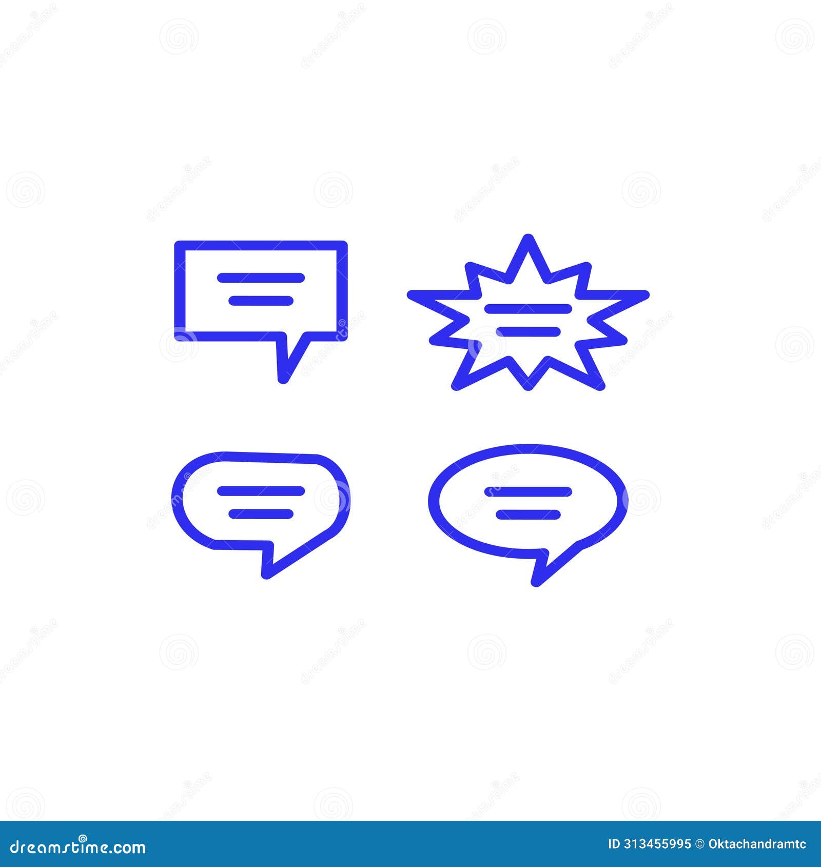 Speech Bubble Line Icon. Chat, Dialog, Message. Communication Concept ...