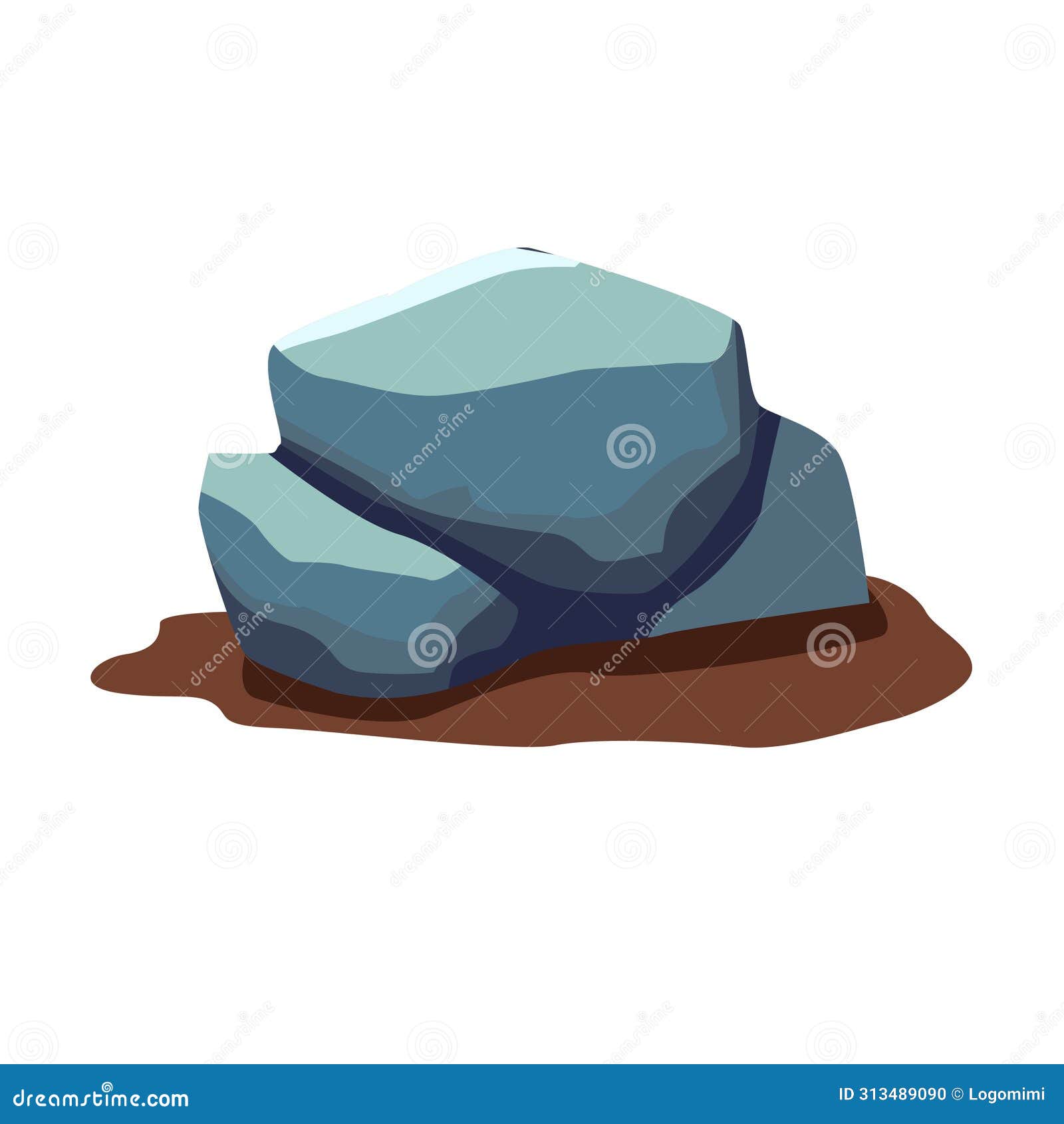 Rock Stone Vector Illustration Design Template Elements Stock Vector ...