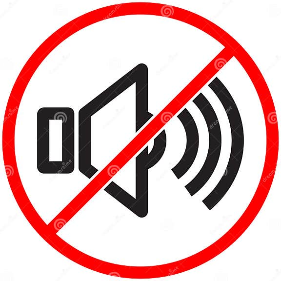 No Sound Sign, Mute Microphone Button, Turn Sound Off Signal Stock ...