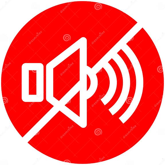 No Sound Sign, Mute Microphone Button, Turn Sound Off Signal Stock ...