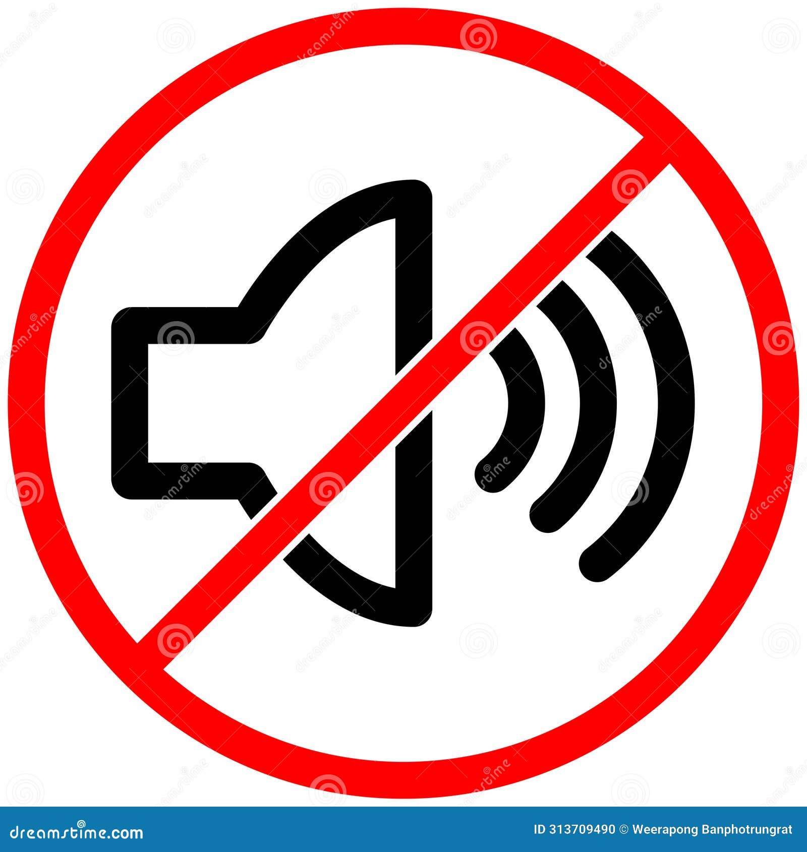 No Sound Sign, Mute Microphone Button, Turn Sound Off Signal Stock ...