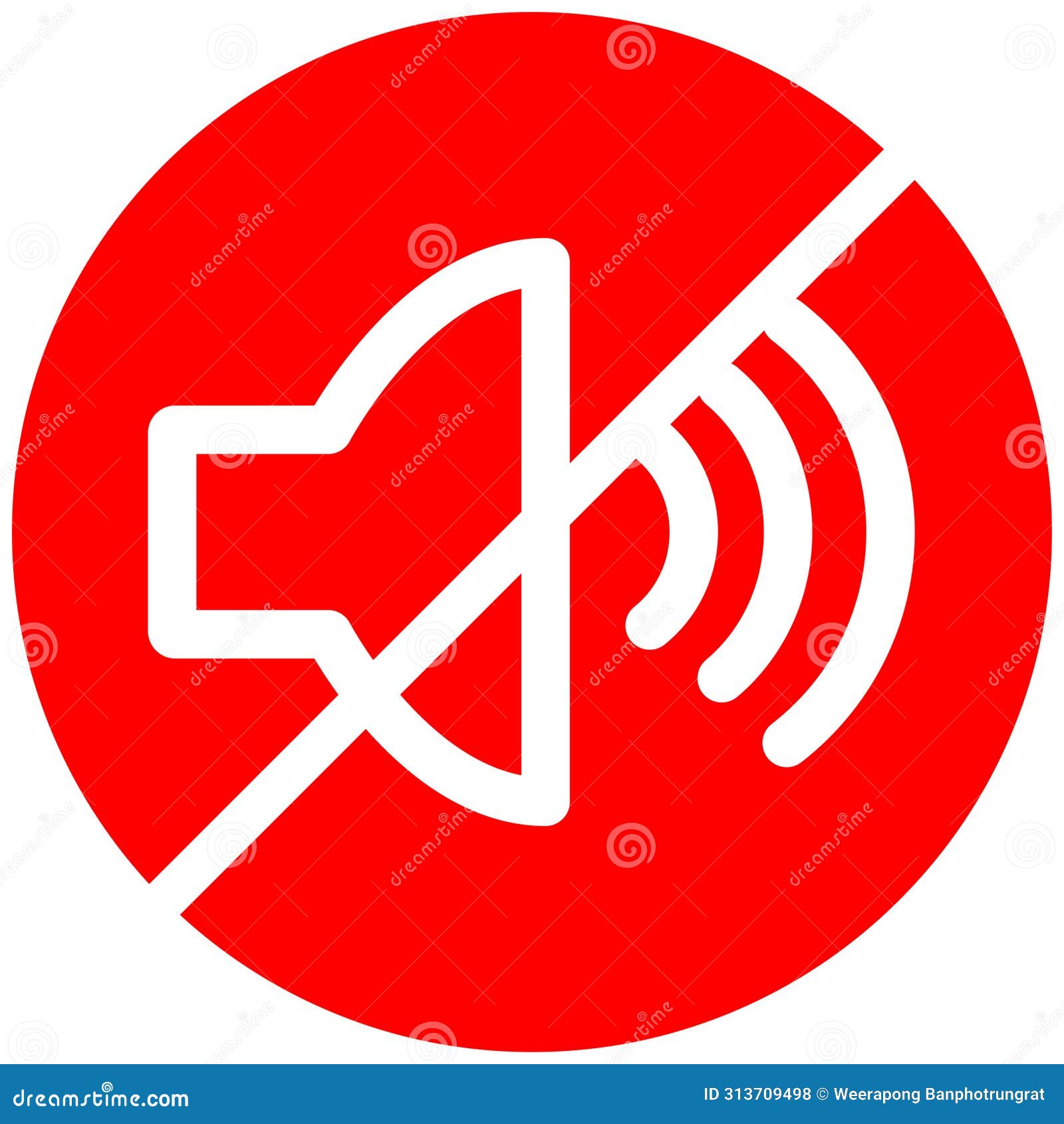 No Sound Sign, Mute Microphone Button, Turn Sound Off Signal Stock ...