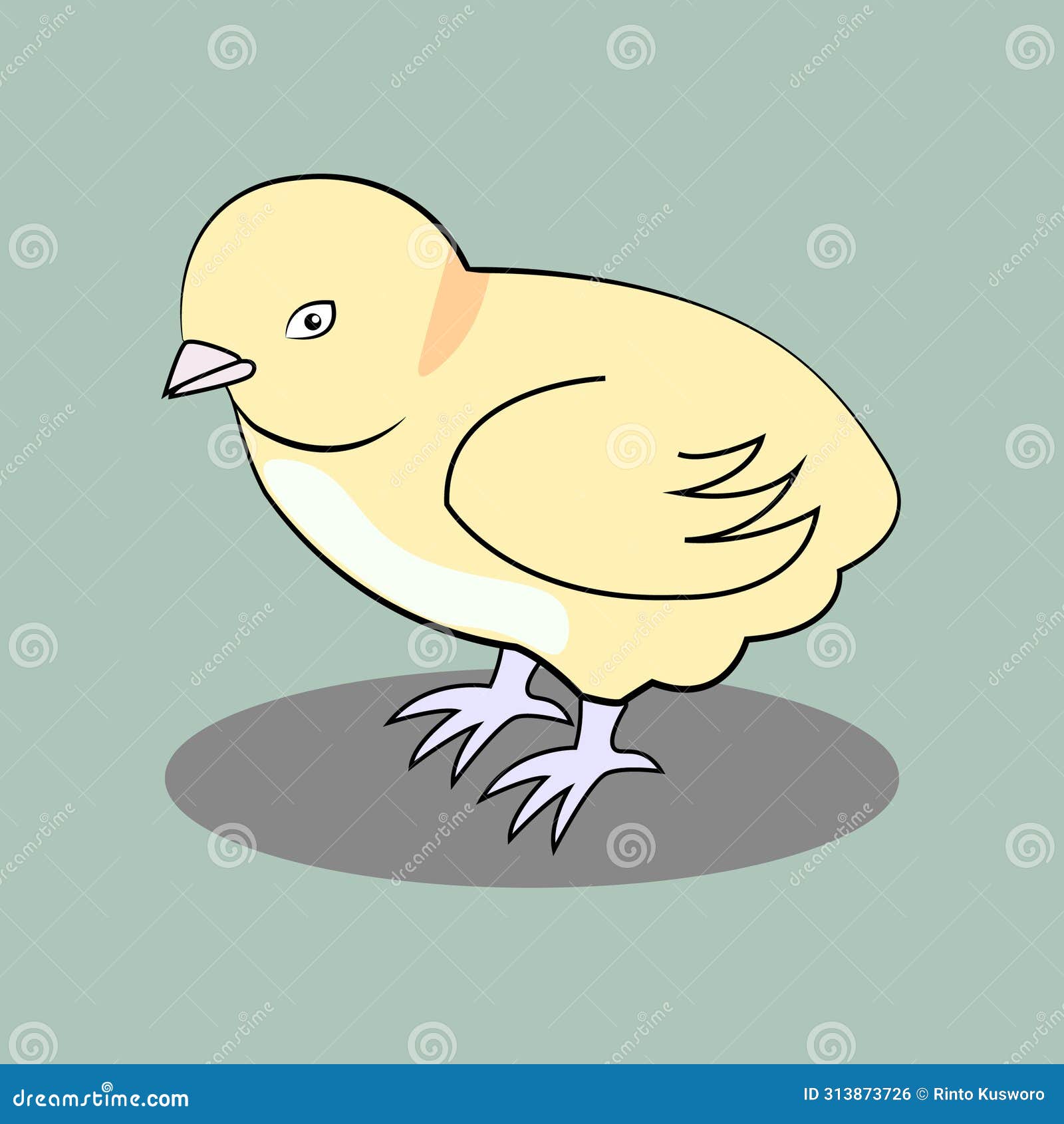 Cute Chick Illustration. Cartoon Stock Vector - Illustration of nature ...