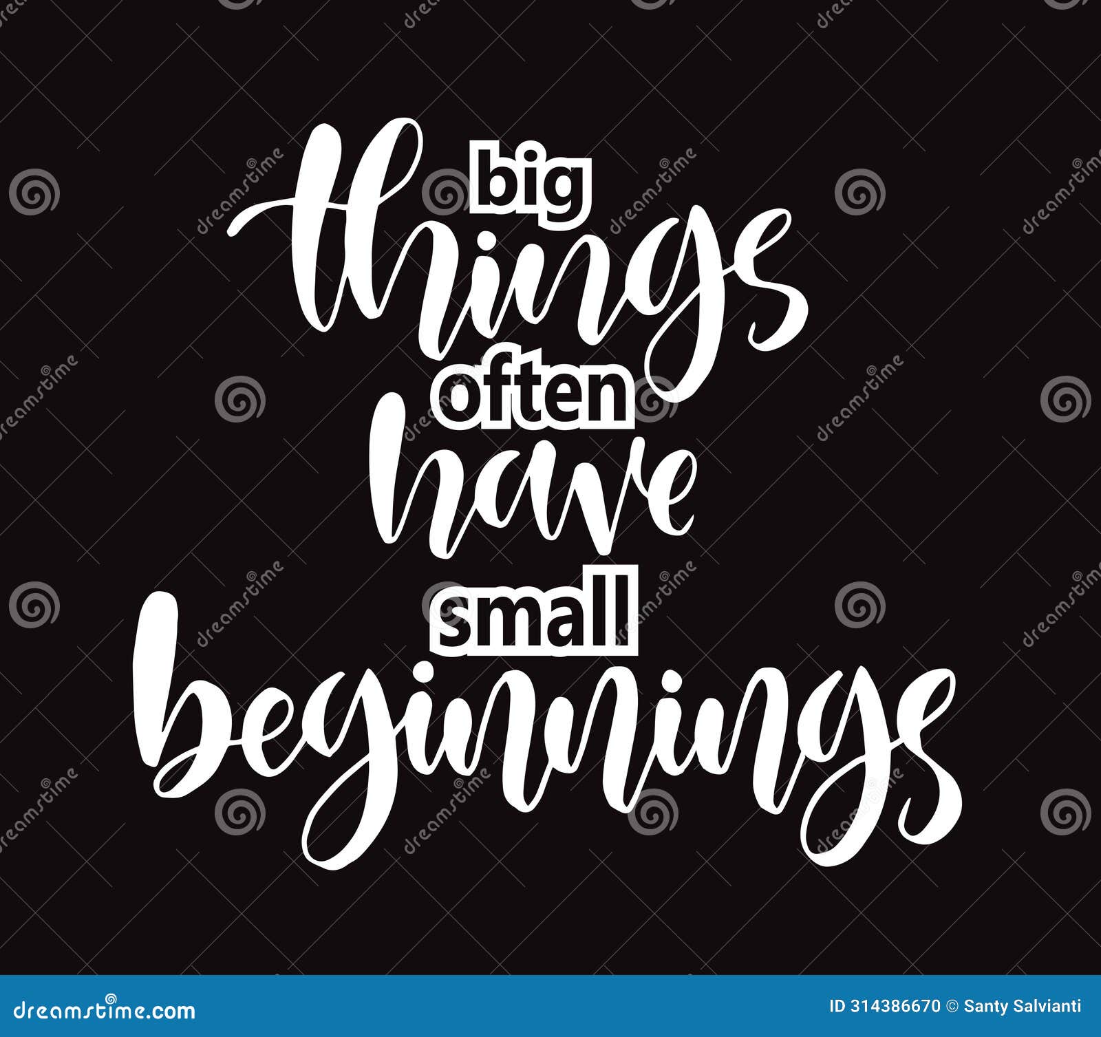 Big Things Often Have Small Beginnings, Hand Lettering, Motivational ...