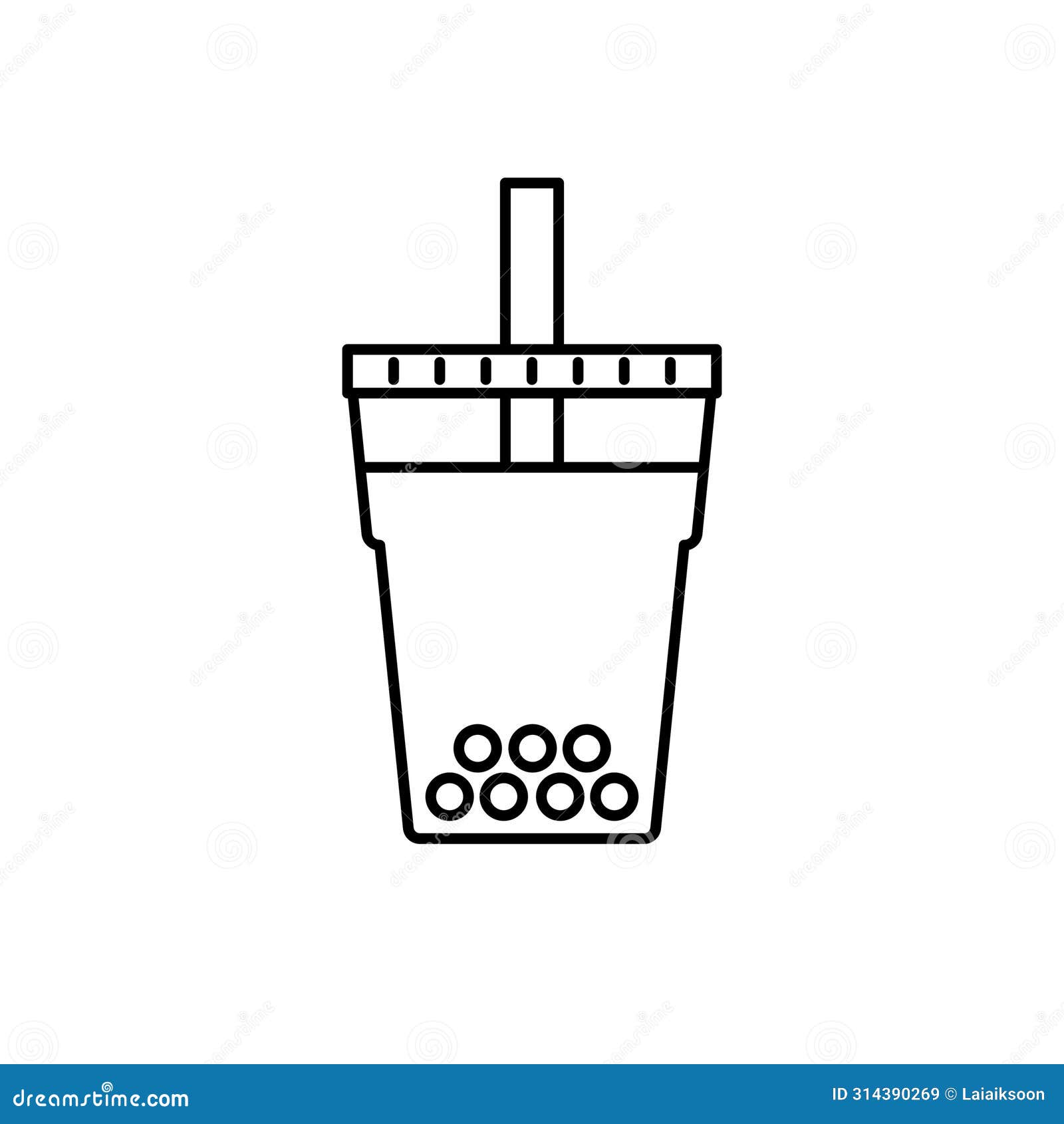 Tapioca Pearls. Seamless Pattern. Coloring Page Cartoon Vector ...