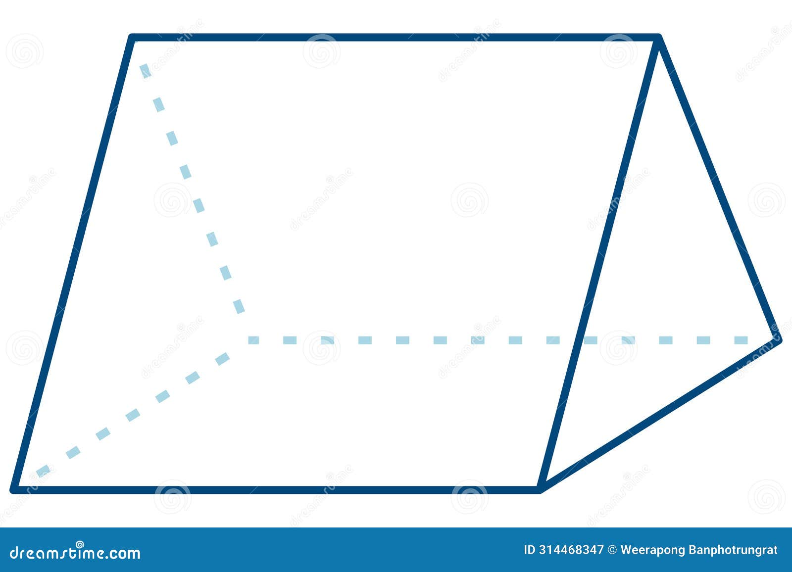 Geometric Figure of a Pyramid, Triangle in the Form of a Rhombus Stock ...