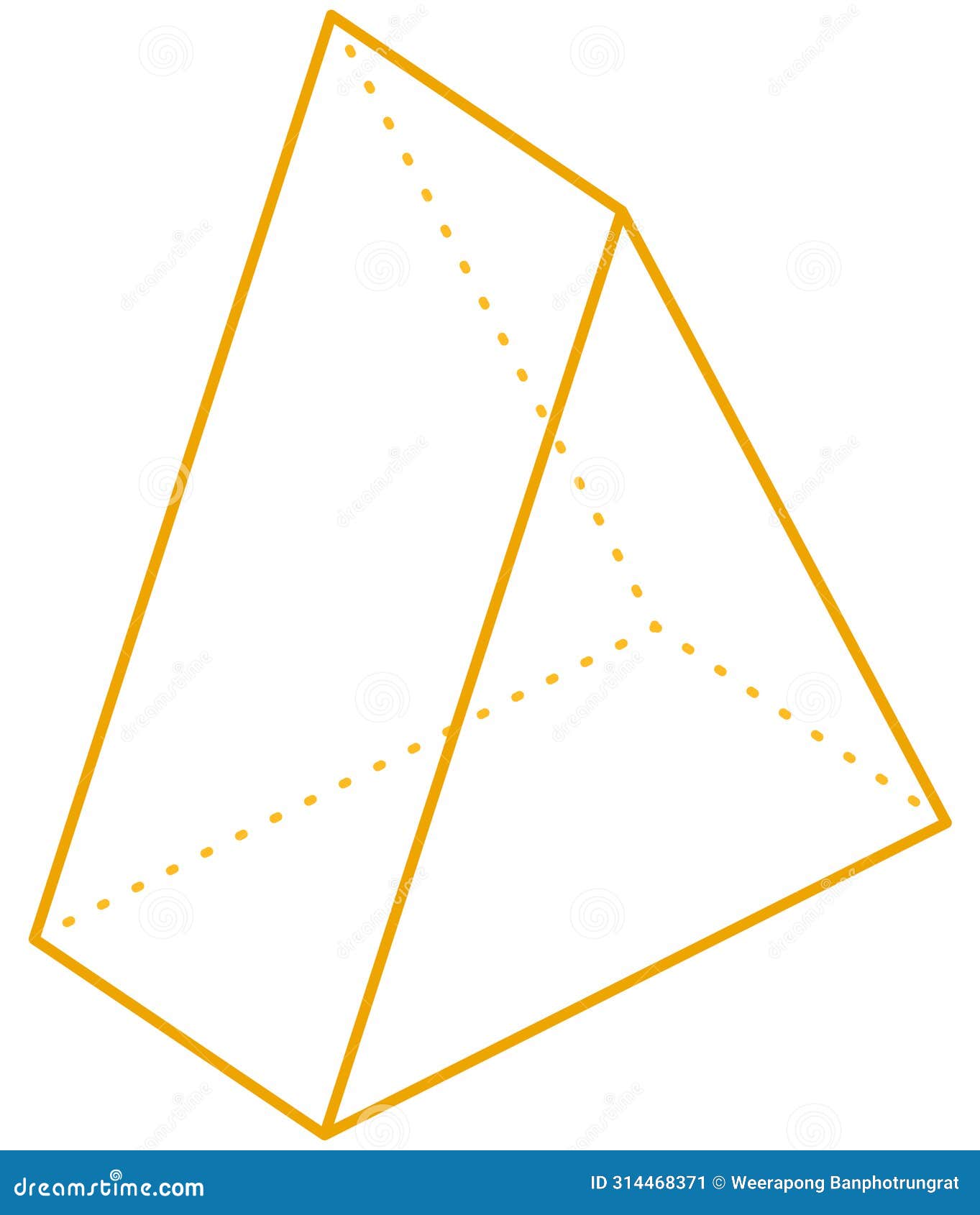 Geometric Figure of a Pyramid, Triangle in the Form of a Rhombus Stock ...