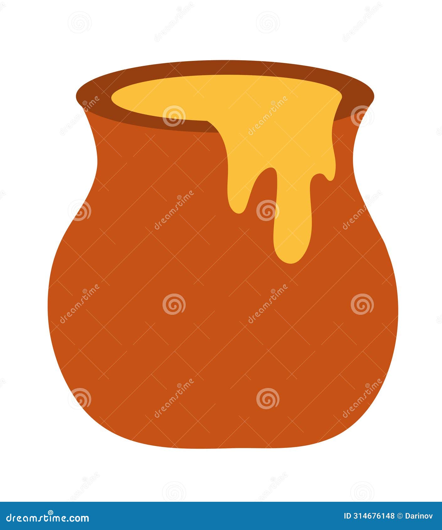 Honey Pot. Vector Illustration for Honey Design, Beekeeper Branding ...