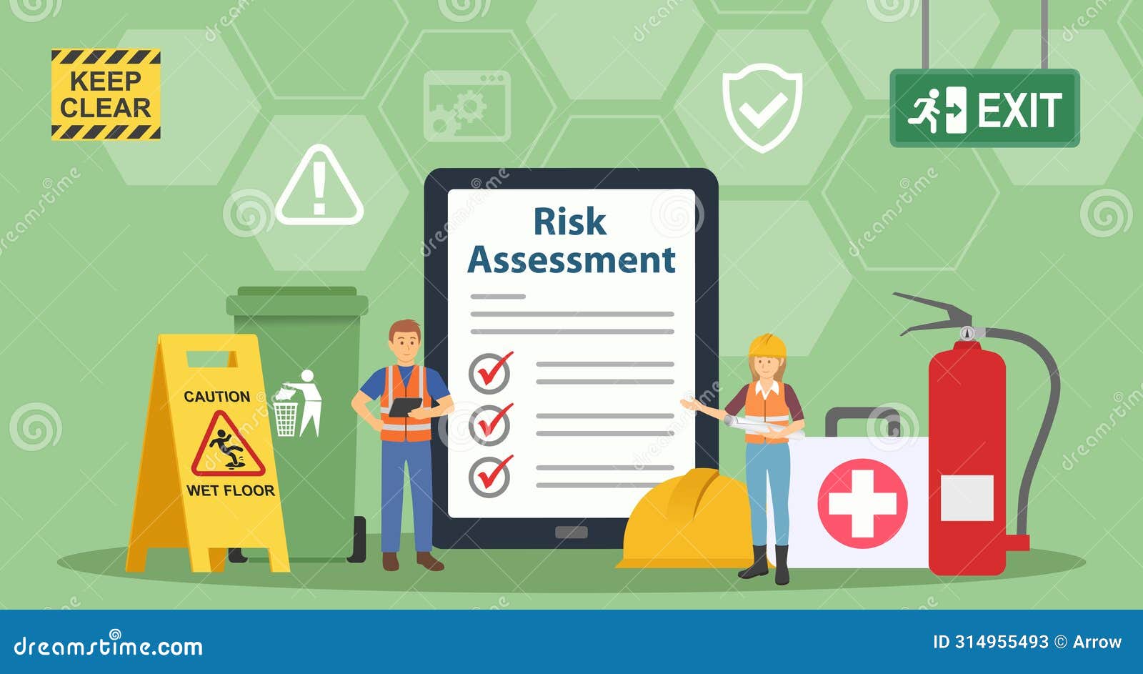 Occupational Risk Assessment Background. Royalty-Free Stock Photo ...