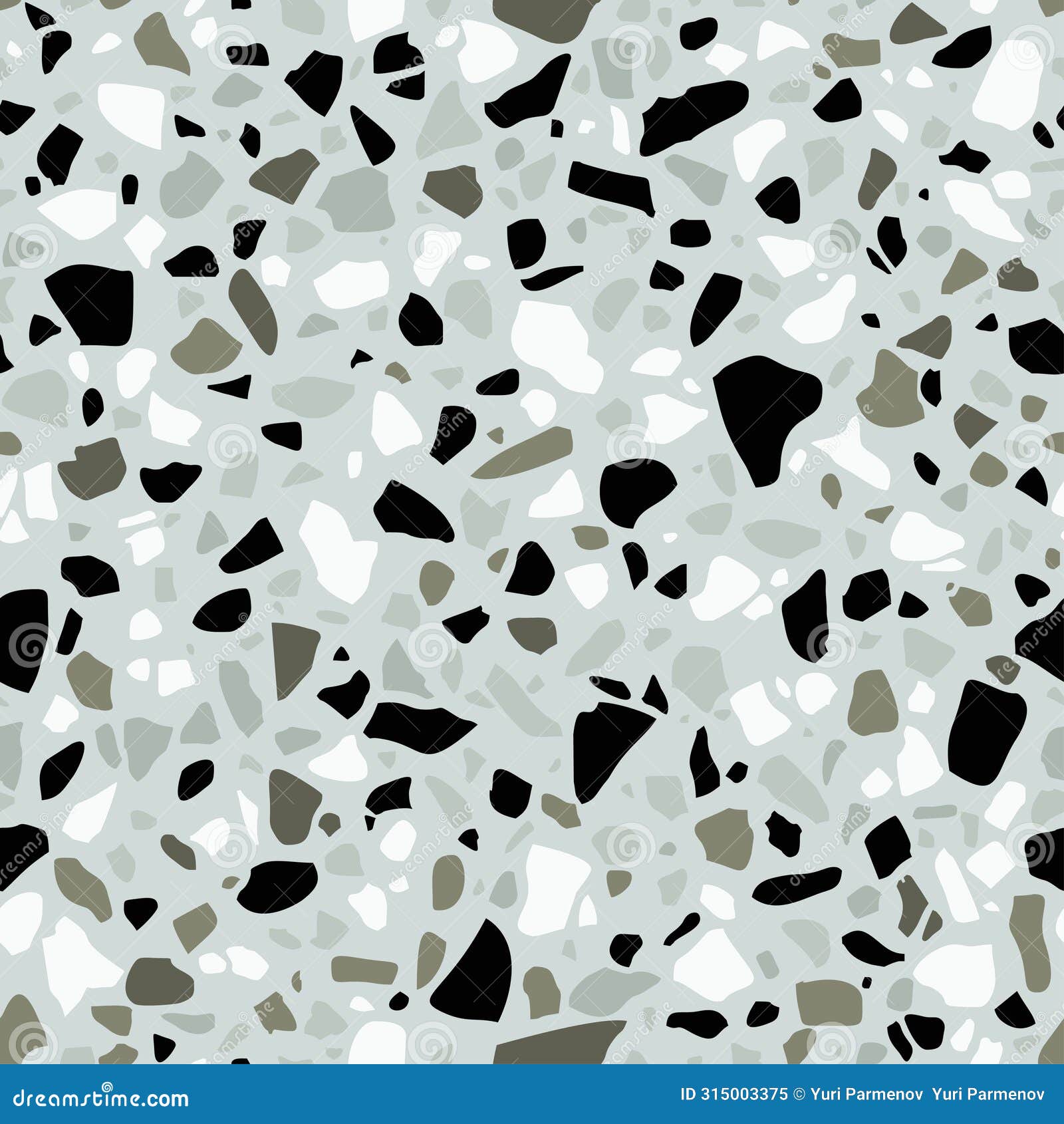 Gray Terrazzo Stone Texture Seamless Pattern Design On White Background ...