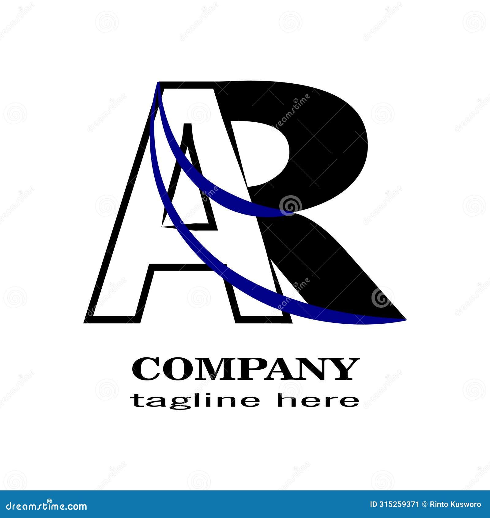 A and R Letter Logo Design. Creative Logo Stock Vector - Illustration ...
