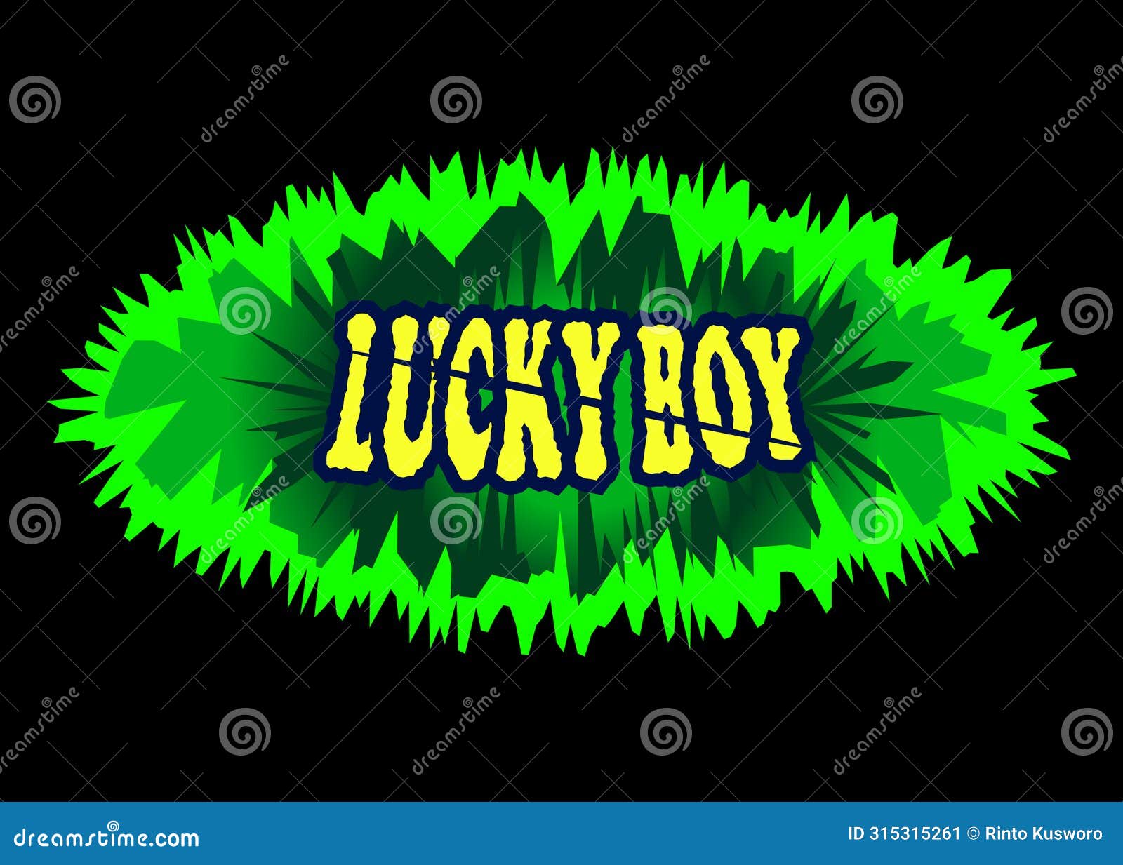 Graphic Shirt Design, Typography Slogan with Lucky Boy. Stock Vector ...