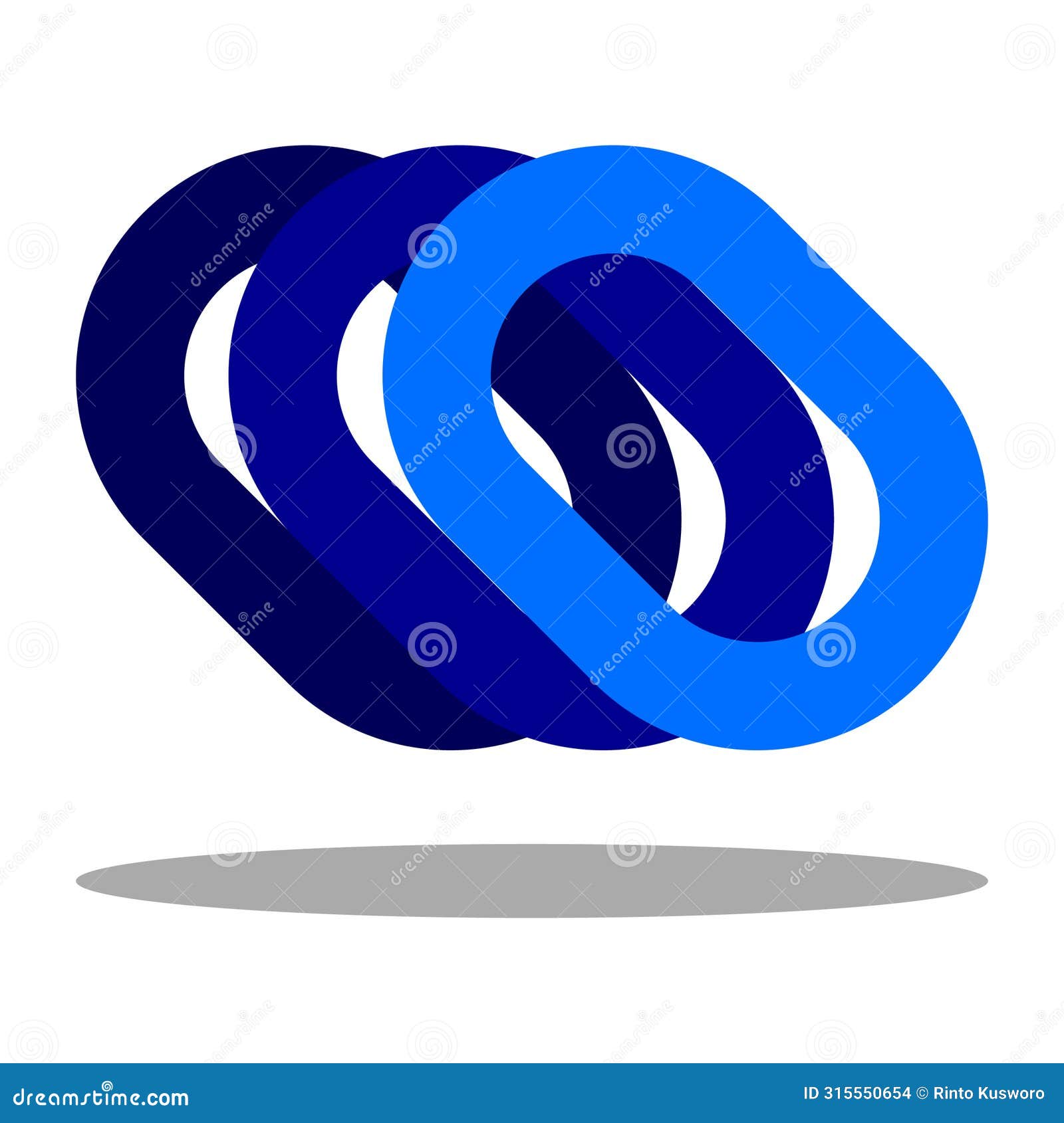 Modern Shape Logo Design. Triple Circle Stock Vector - Illustration of ...