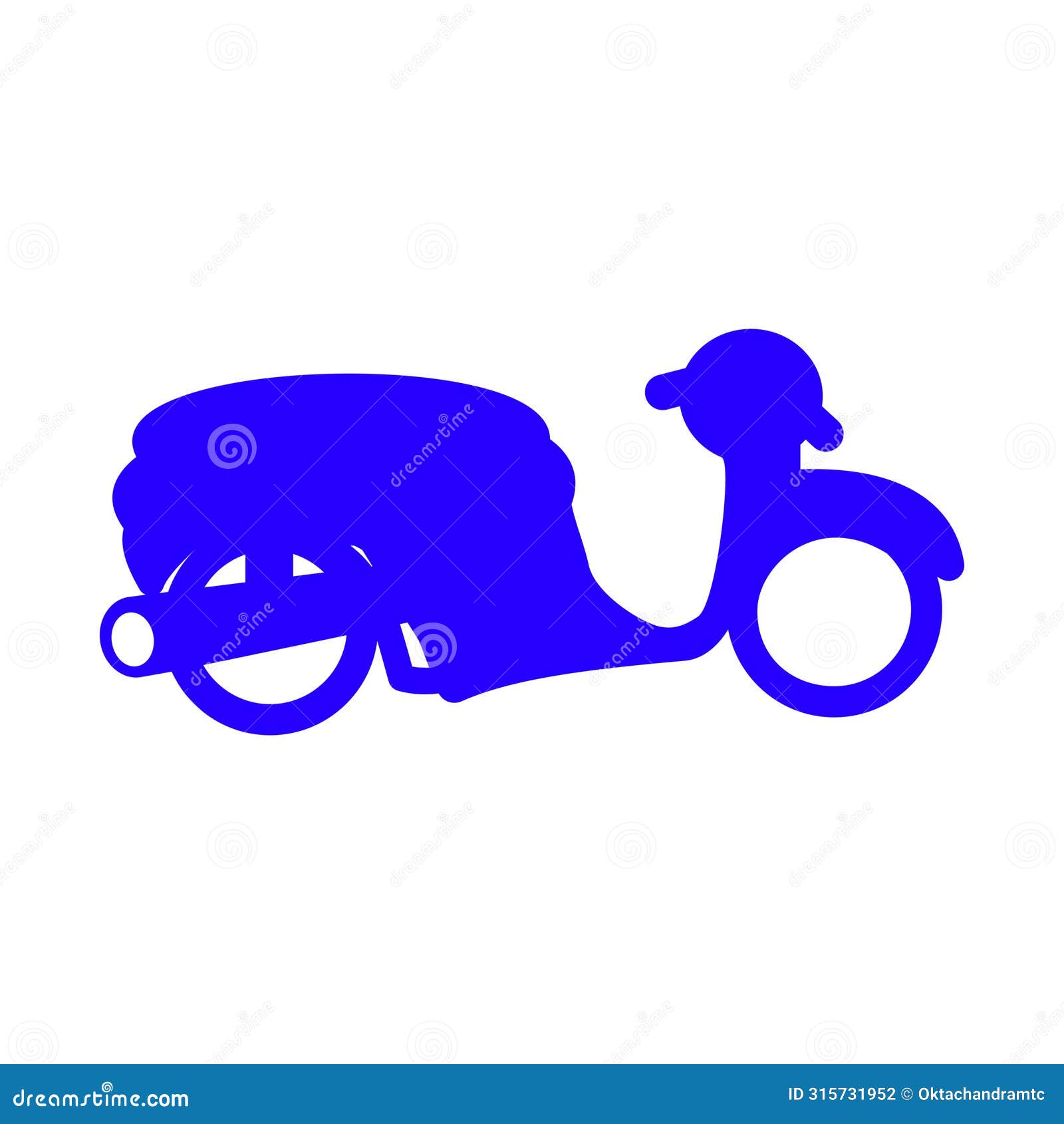 Motorcycle Icon. Flat Design Style Eps 10 Handwriting Blue Motorcycle ...