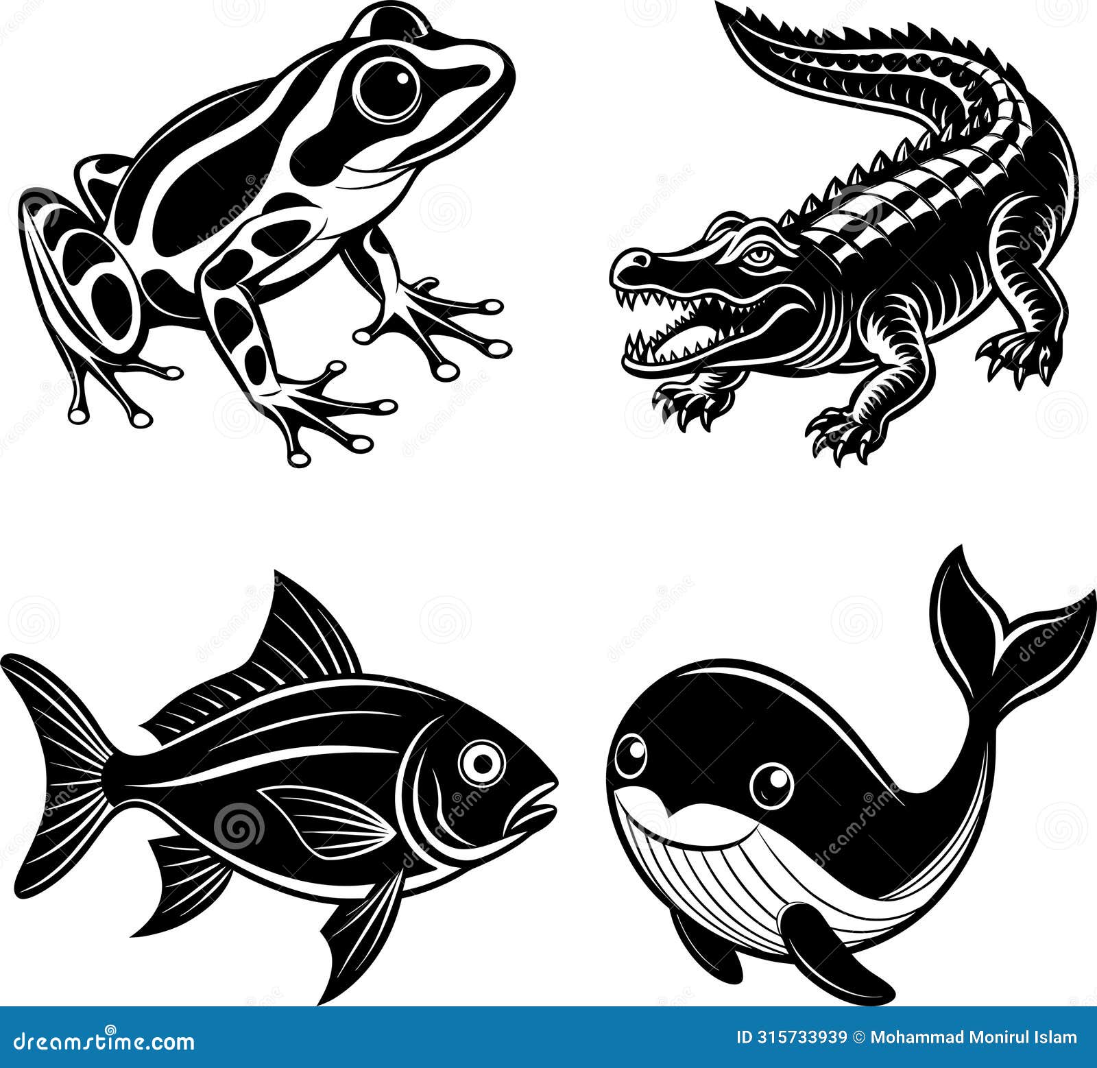 Print Dive into Stunning Aquatic Vector Illustrations: Explore ...