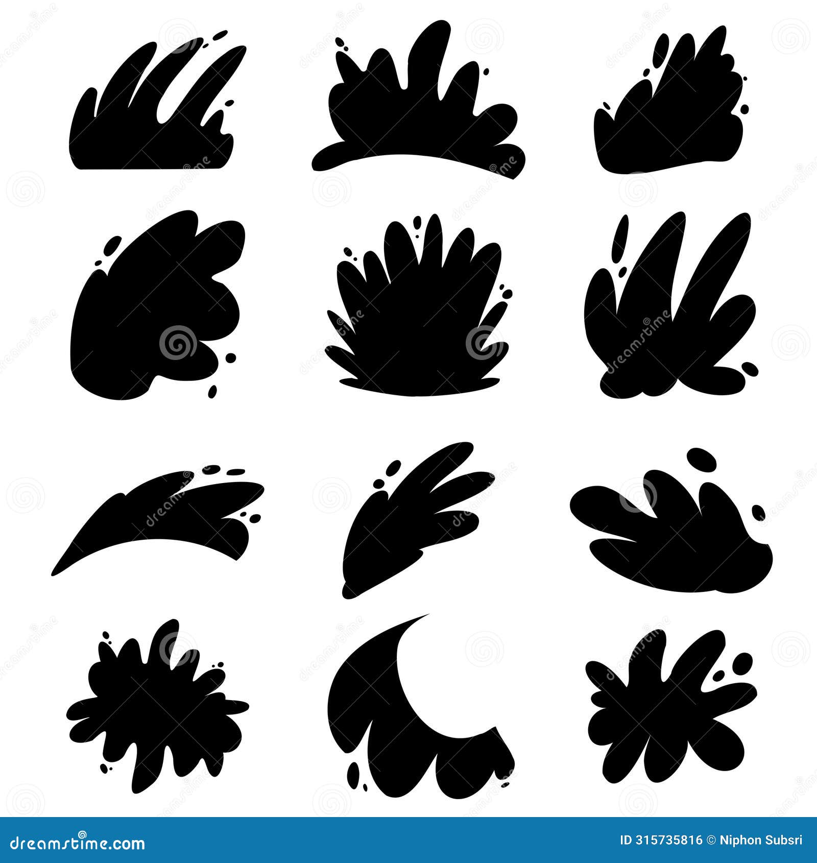 The Ink Splash Bundle Vector Image for Decor Concept Stock Vector ...