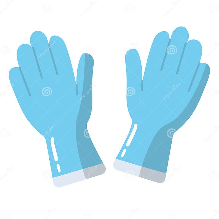 Laundry and Kitchen Cleaning Gloves Icon Vector Illustration ...
