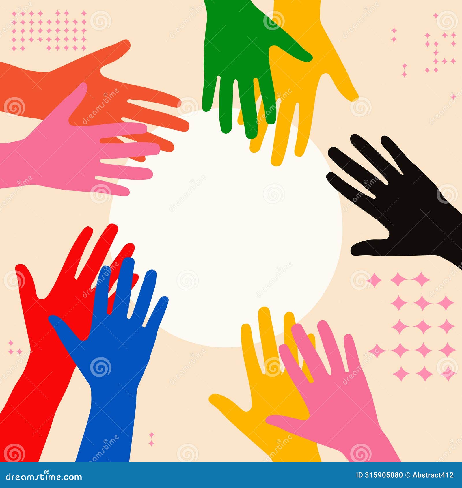 Colorful Human Hands Isolated Vector Illustration. Stock Vector ...