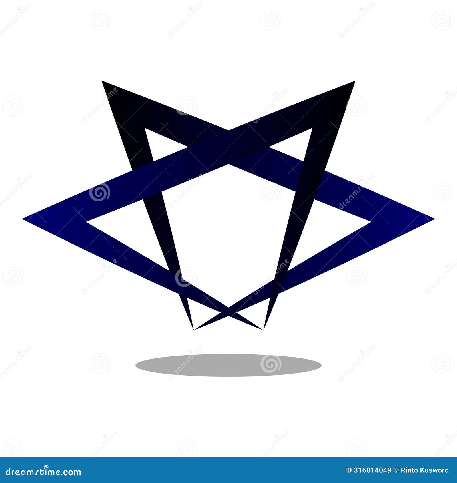 Blue and Black Line Logo. Triangle Stock Vector - Illustration of color ...