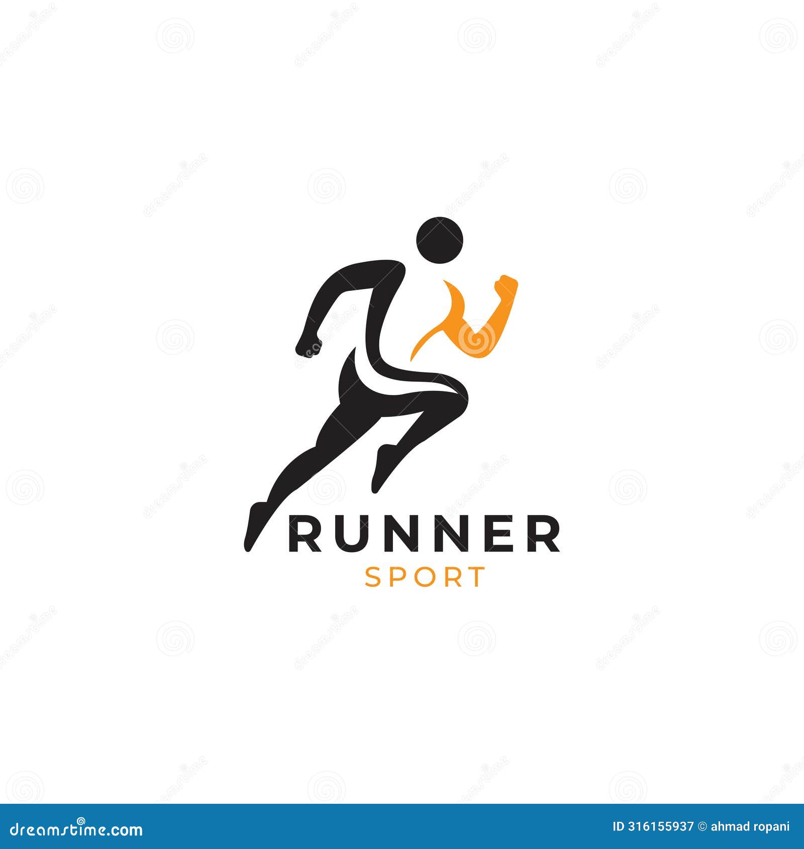 Running Club Emblem Logo Design, Vector Illustration Stock Vector ...