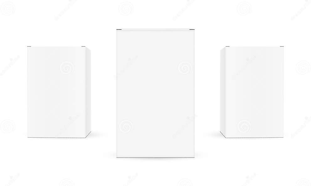 Three Small Rectangular Boxes, Front View Stock Vector - Illustration ...
