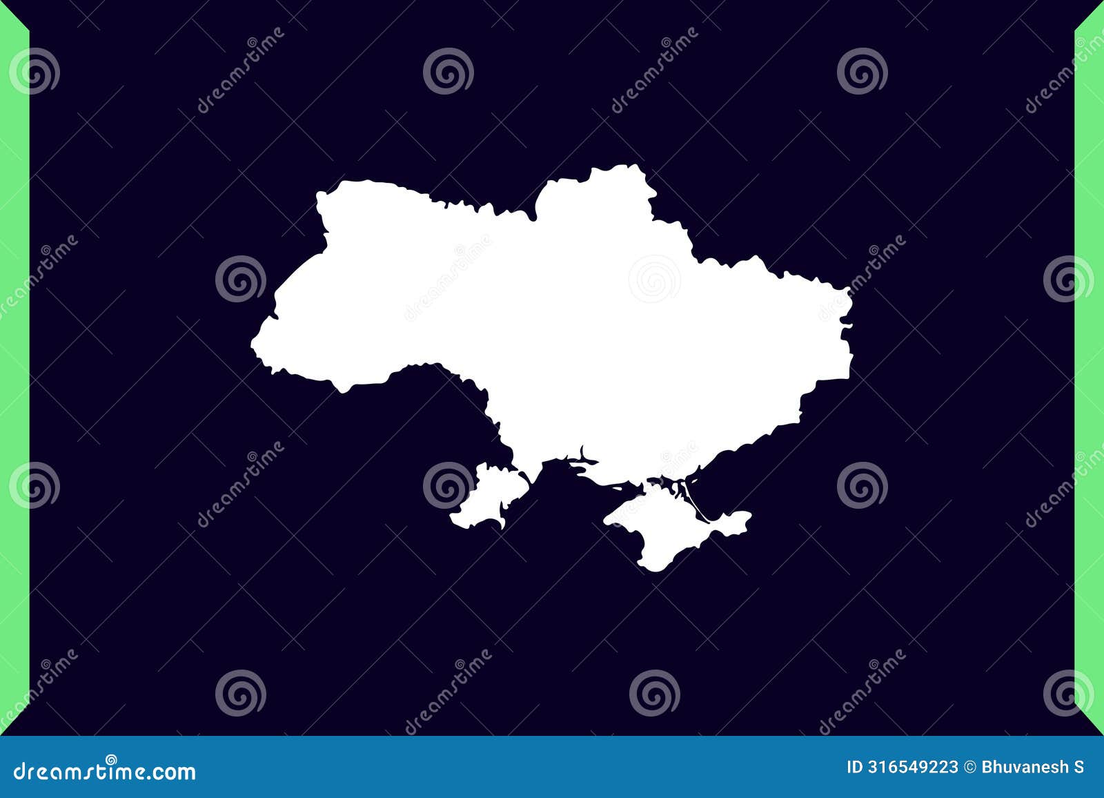 Modern Windows Style Design Concept of Map Isolated on Dark Background ...