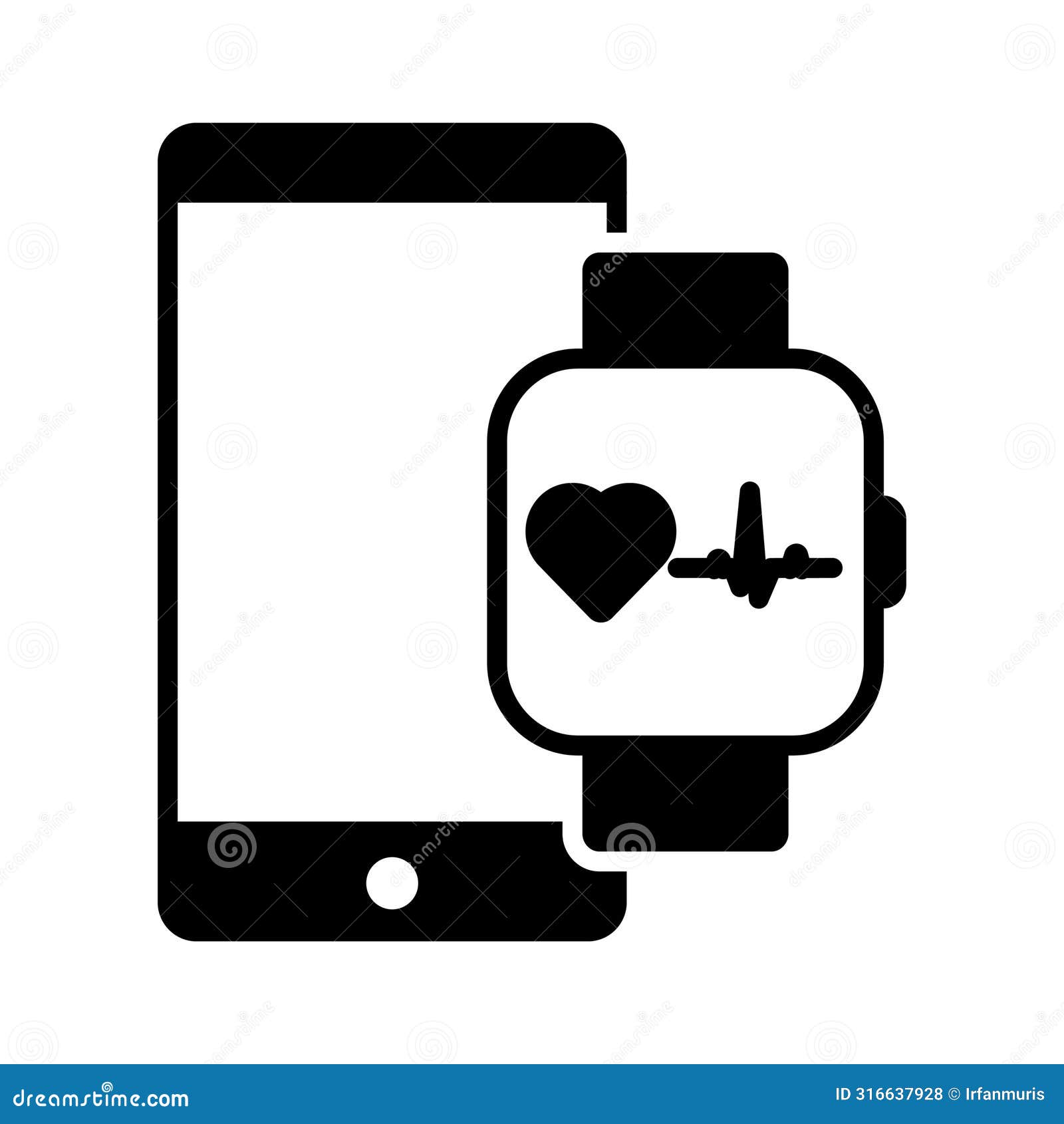 Wearable and Mobile Device Icon Vector Stock Vector - Illustration of ...