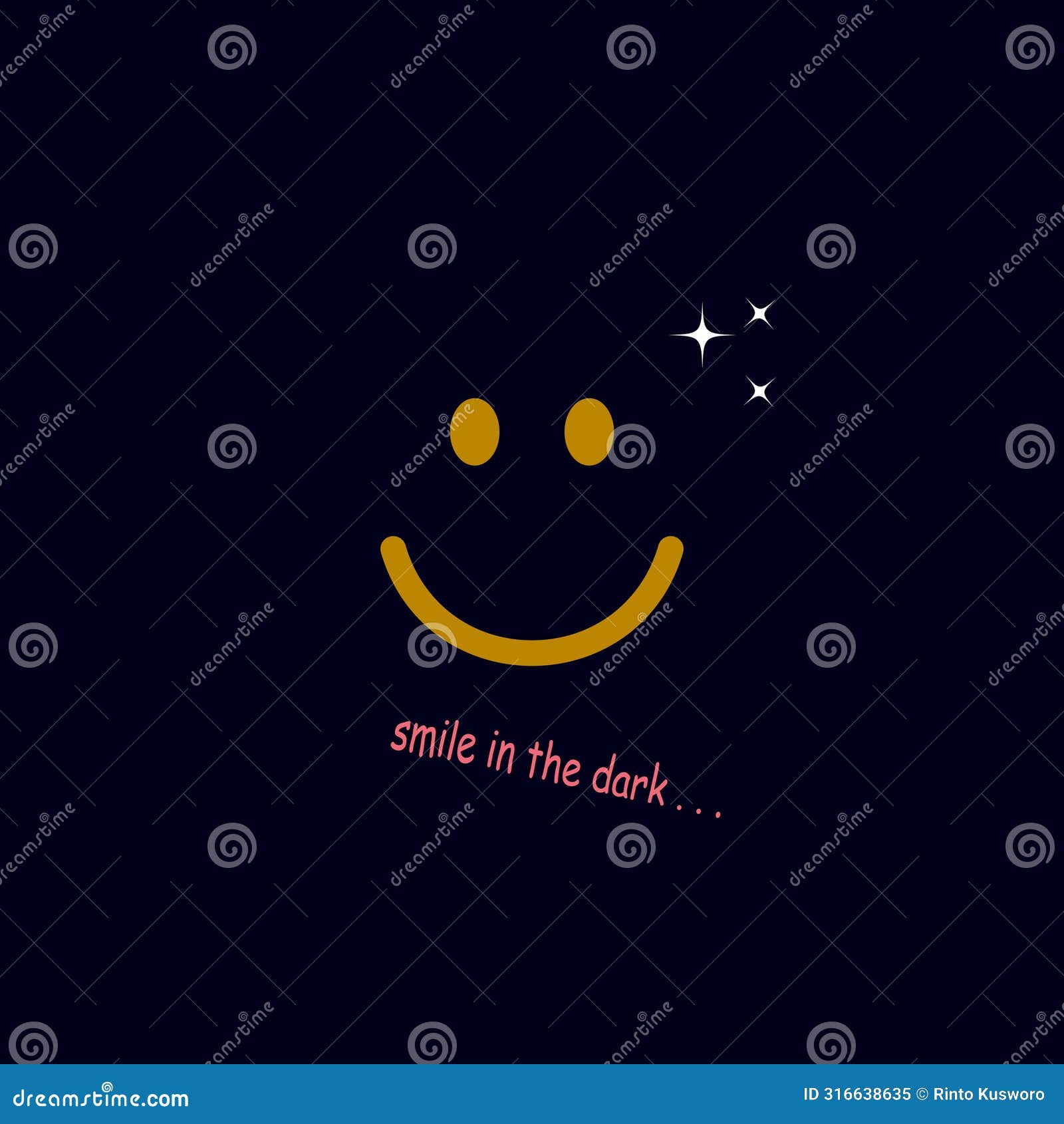 Smile Icon on the Dark Background. Simple Concept Stock Vector ...