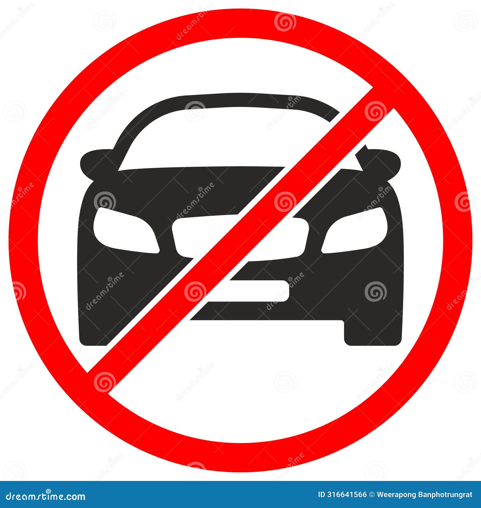 No Parking Sign for Car Drivers, the Sign To Not Allow for Parking ...