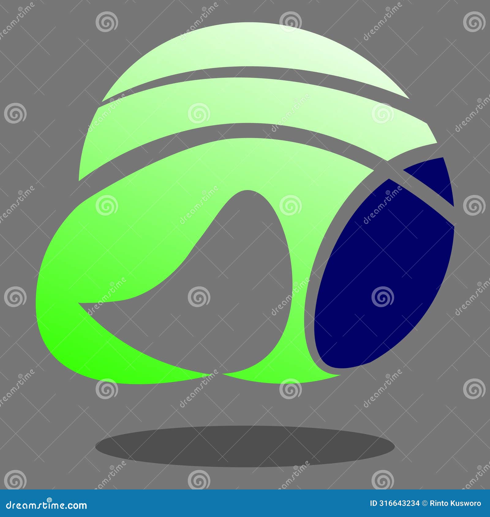 Modern Shape Logo Design. Green and Blue Logo Stock Vector ...