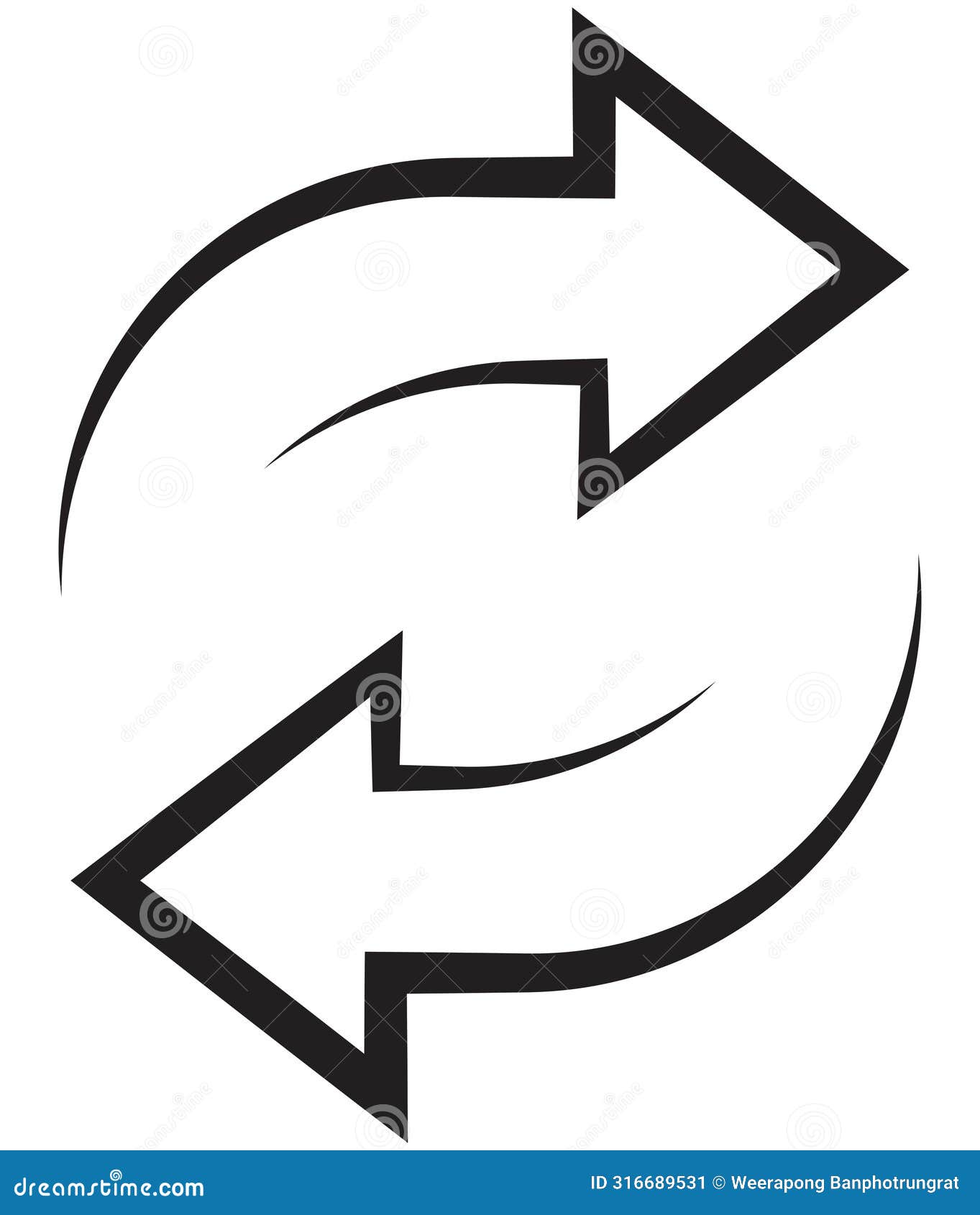 Repeat Arrow Icon, Roundabout Symbol, Arrow Icon for Using Technology ...