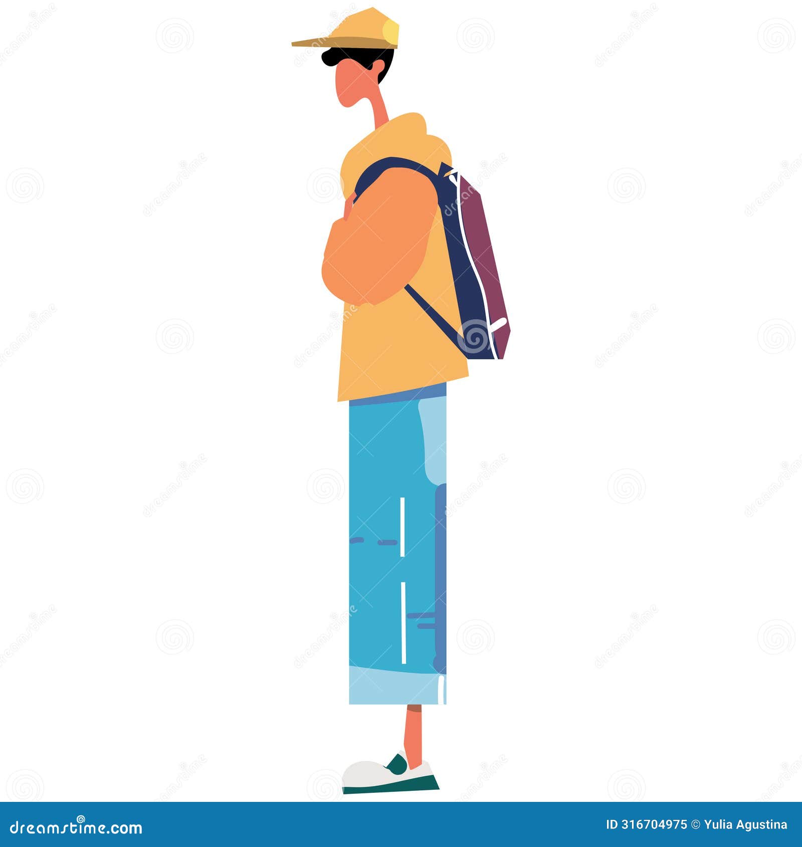 Men go to college stock illustration. Illustration of casual - 316704975