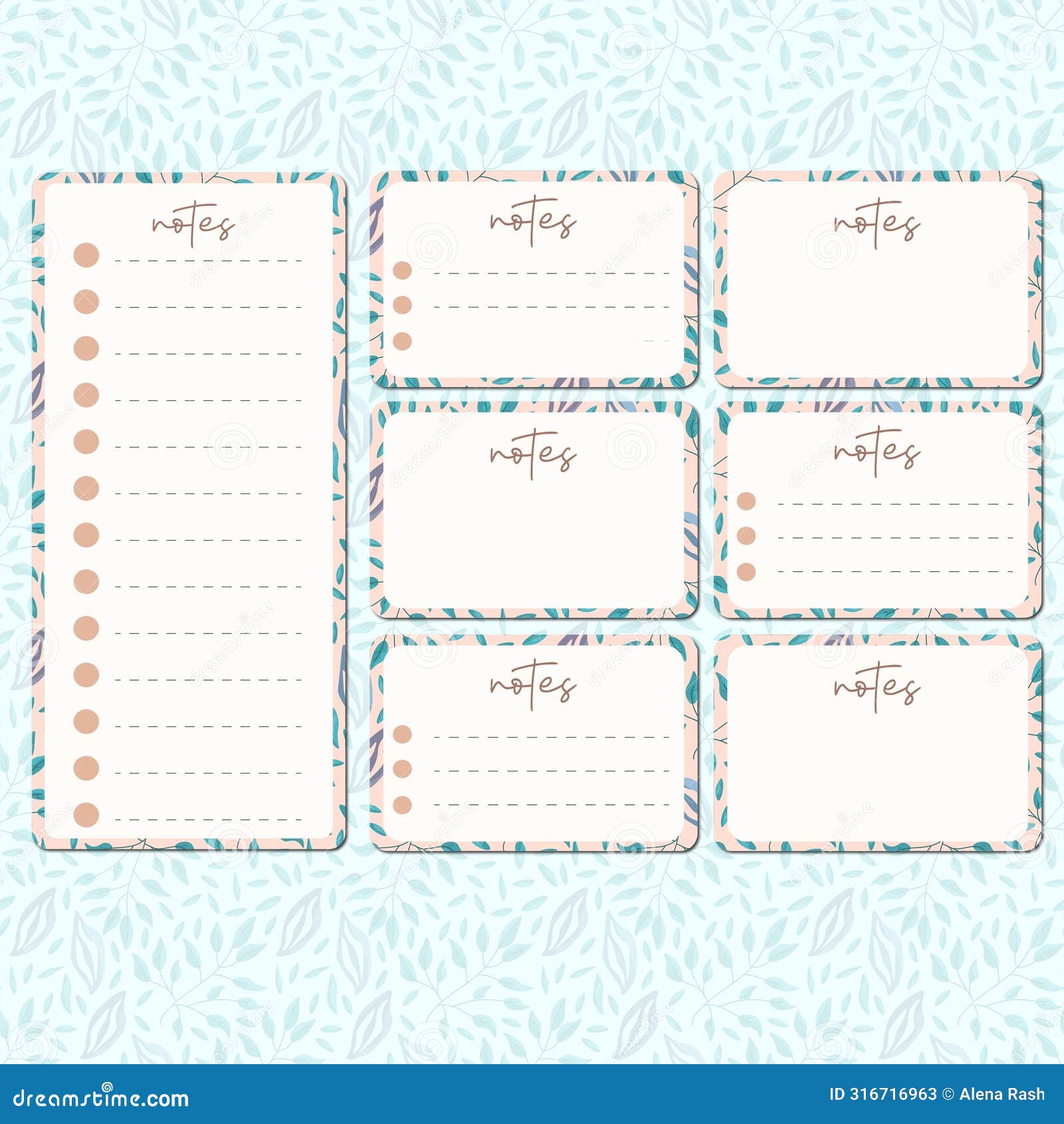 Planner Planning Printable Eps Ai Fabric Fabrics Notes Note Template ...