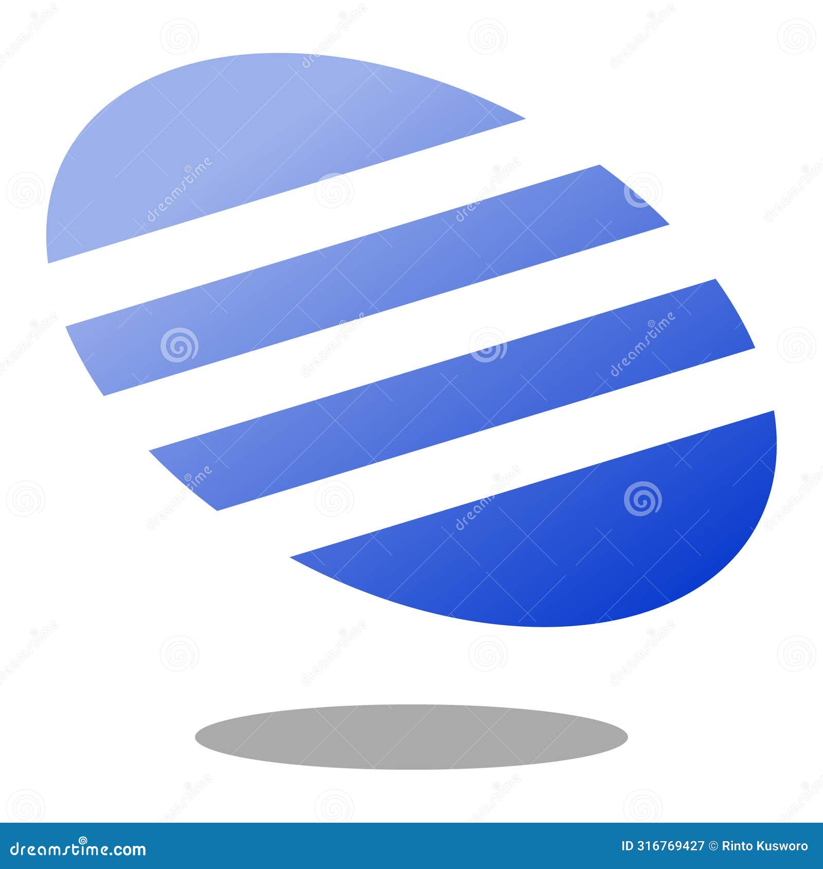 Circle Blue Logo. Modern Shape Logo Stock Vector - Illustration of logo ...