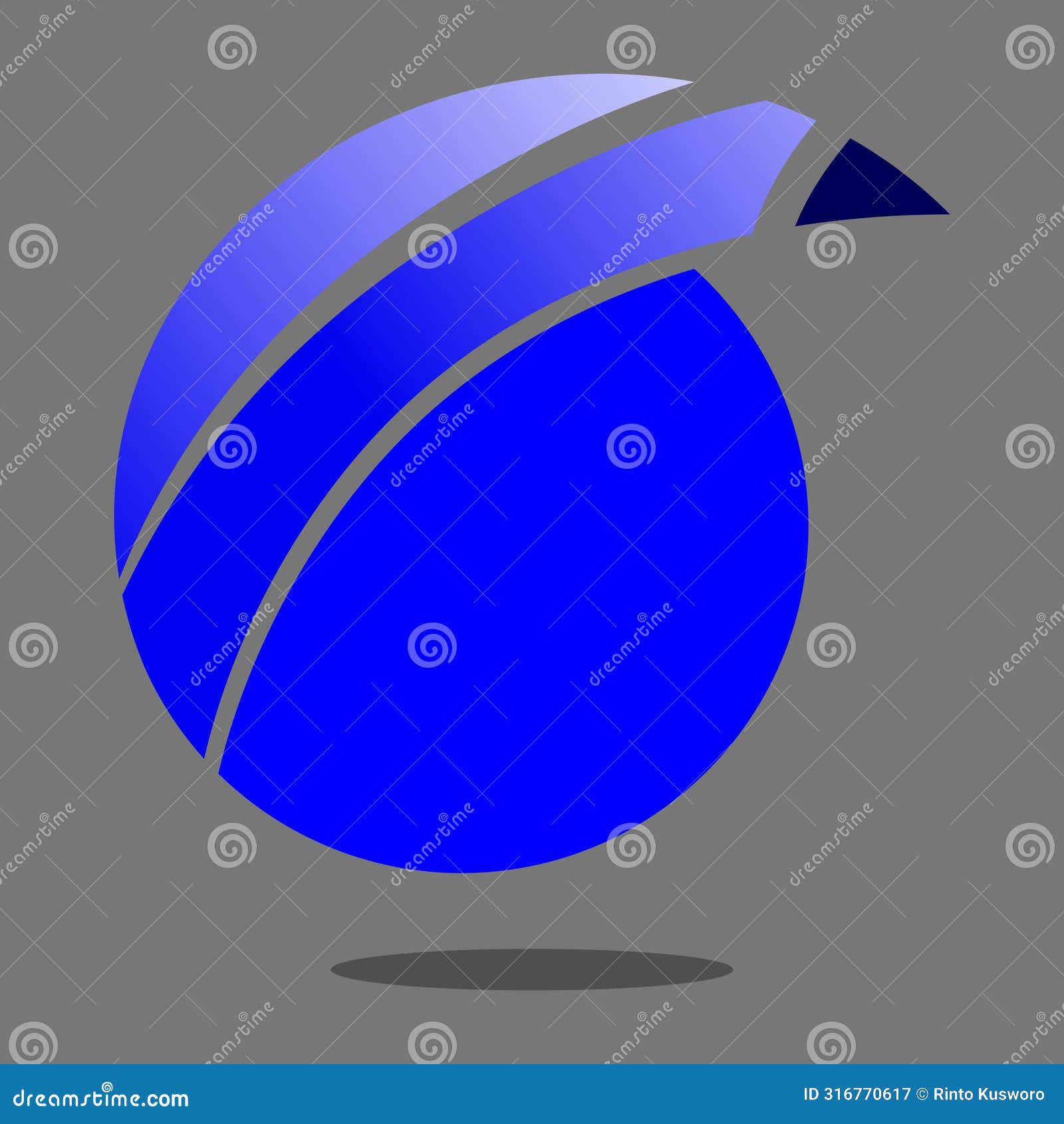 Blue Circle Logo. Simple Sign. Concept Stock Illustration ...