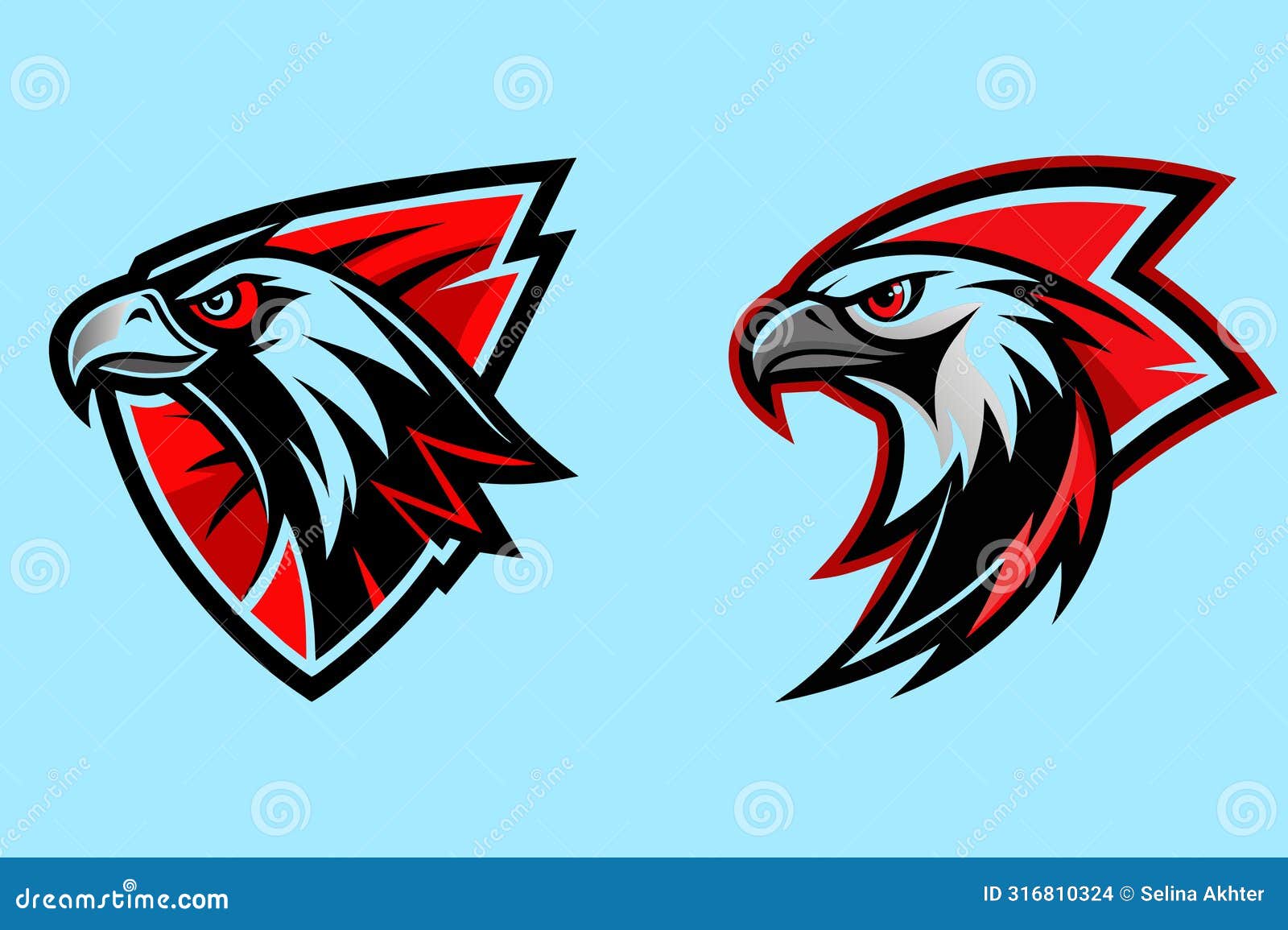 Falcon-logo-red Vector Icons Illustration . Stock Vector - Illustration ...