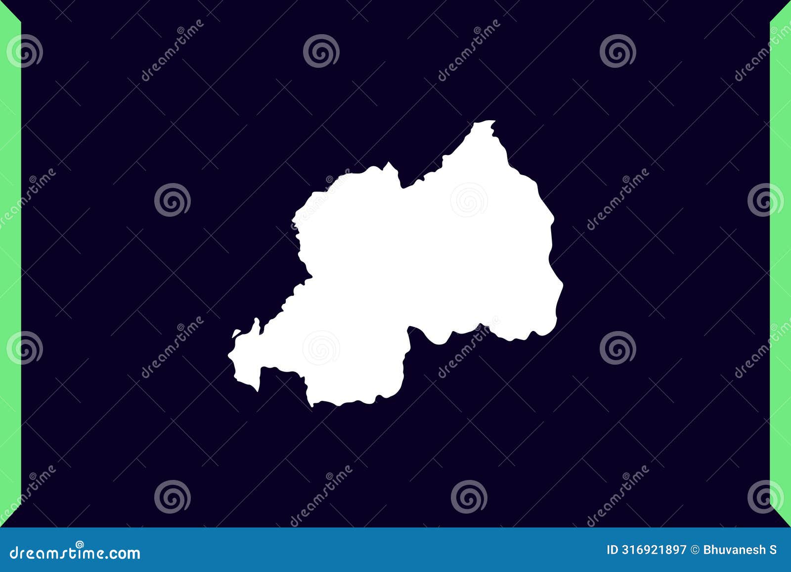 Modern Of Rwanda Map Connections Network Design, Best Internet Concept ...