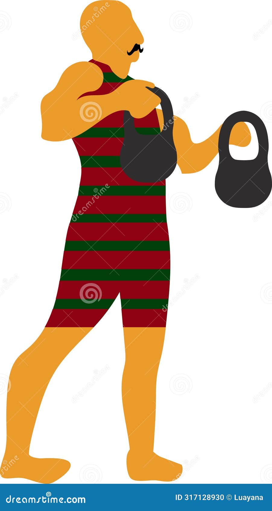 Circus Strongman Carnival Show Icon Color Illustration | CartoonDealer ...